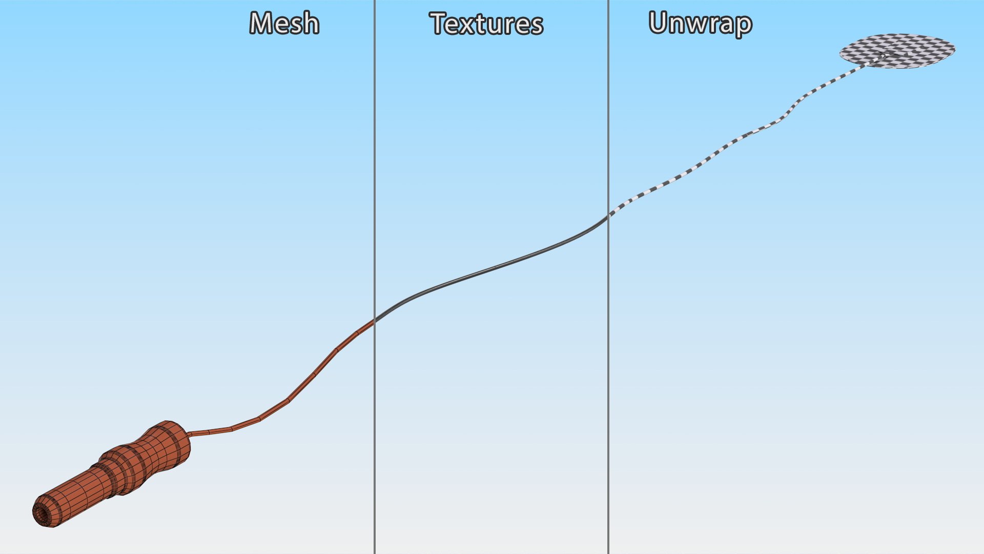 3D Black Stretched Wire with Surface Electrode - TurboSquid 2152129