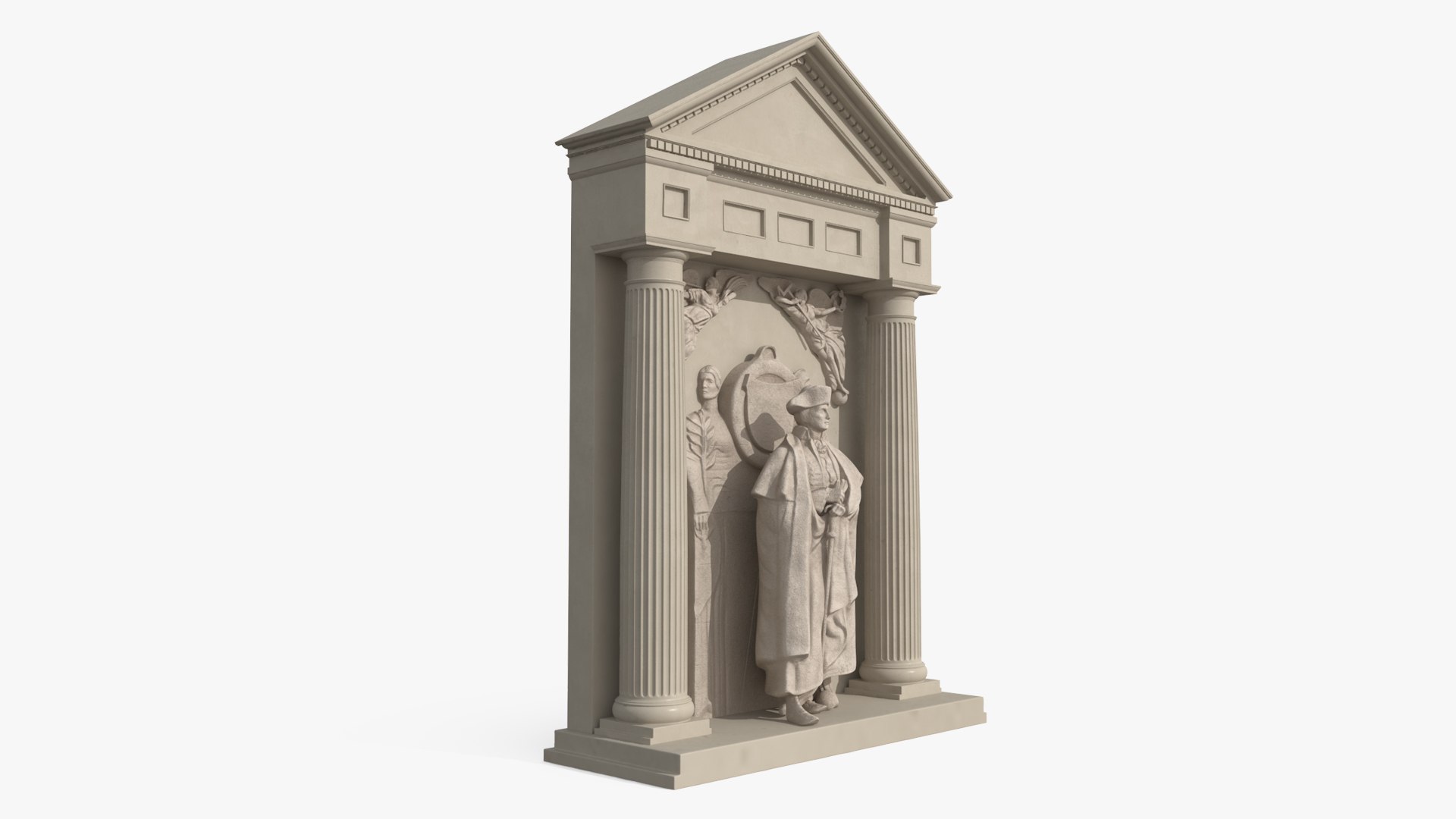 Classical Memorial Wall Monument Model - TurboSquid 2439910