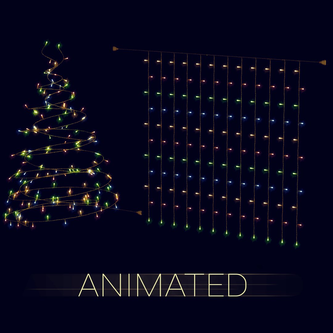 Led Garlands Animation 3d Model