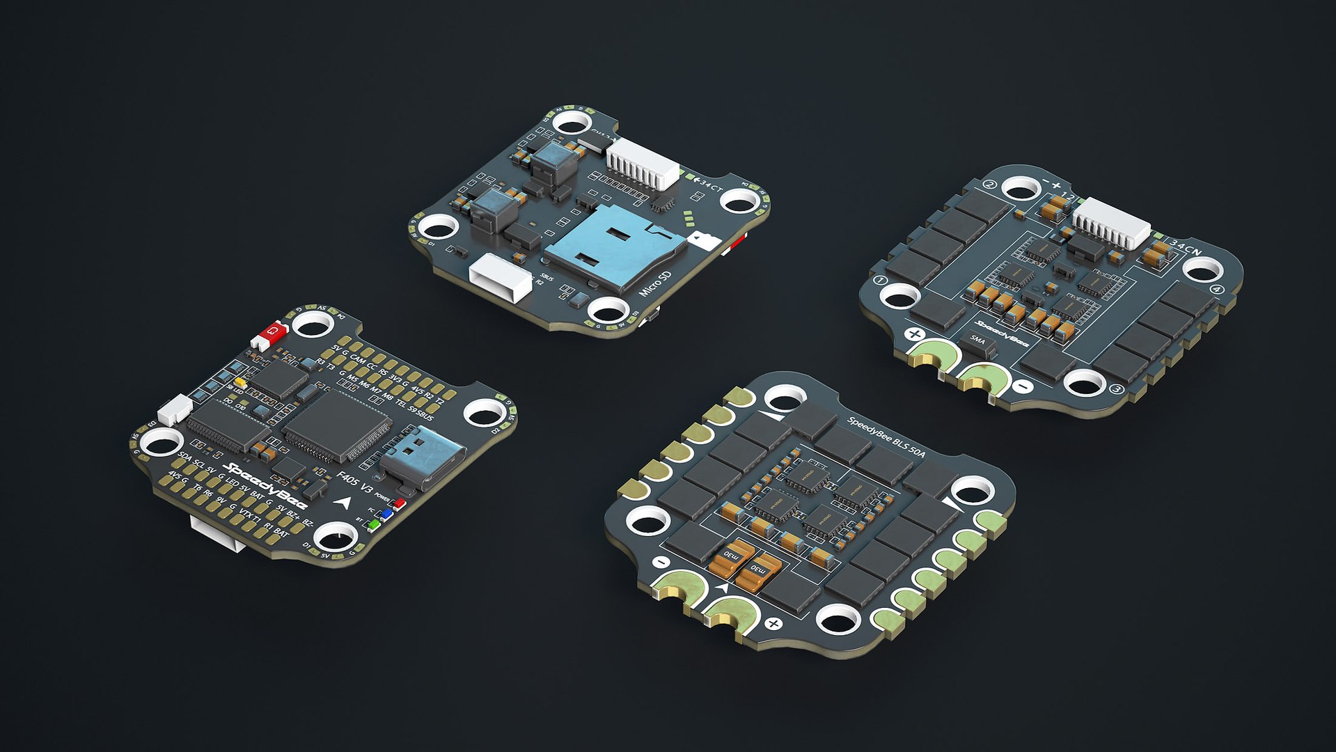 FPV Drone Parts Set Vol 1 Model - TurboSquid 2347897