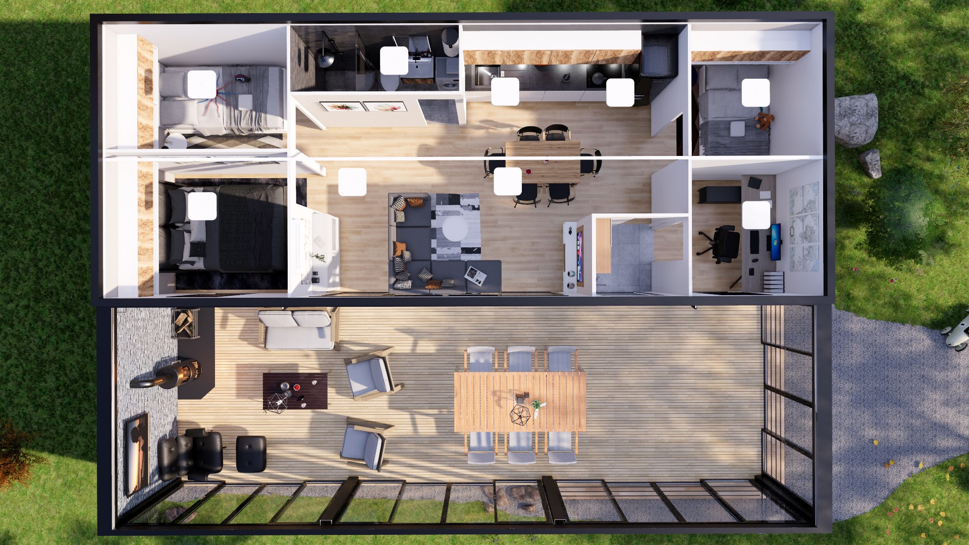 3D Modern Mobile Home Tiny Model - TurboSquid 1495634
