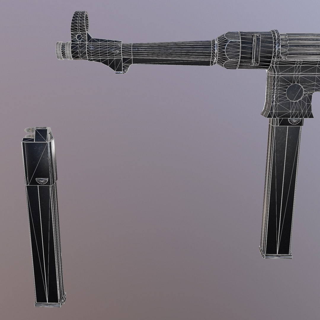 3D Submachine Gun Mp 38 - TurboSquid 1587852