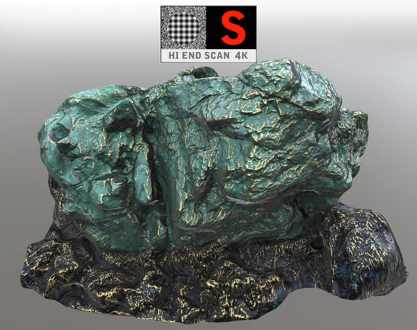 3d model alien rock 4k ready