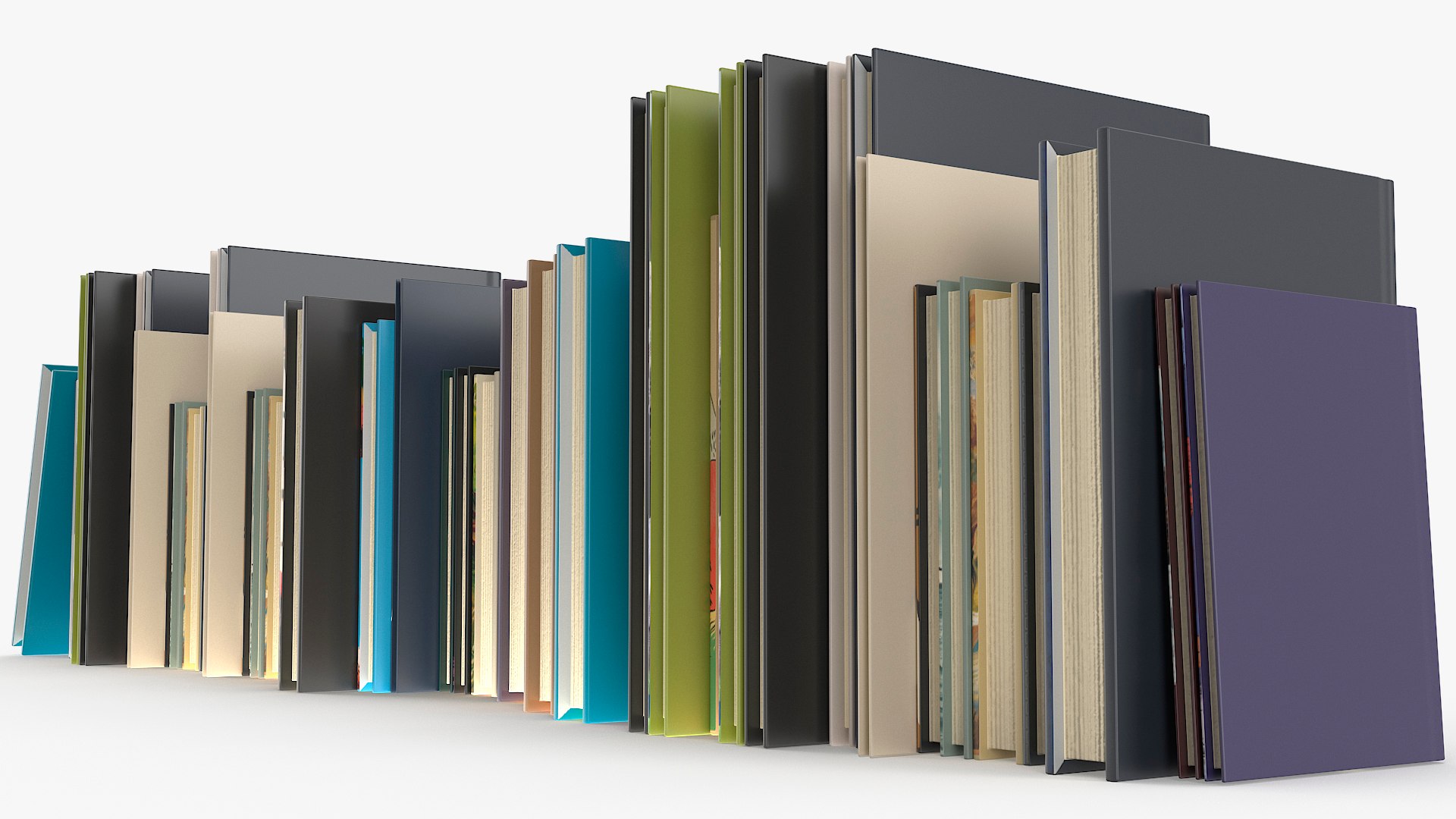 Library Books For Shelf 3D Model - TurboSquid 2506835