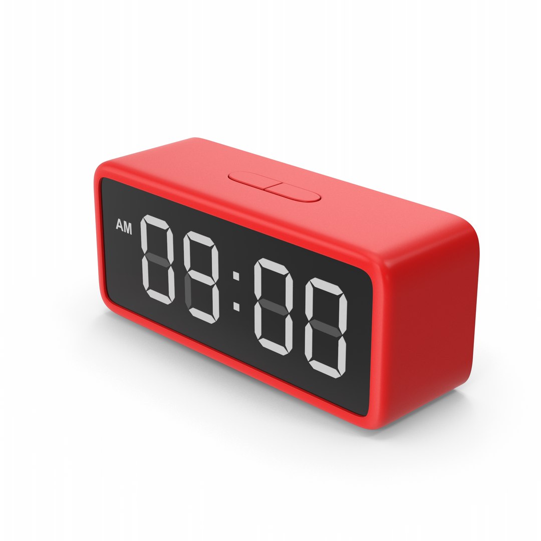 Red Alarm Clock 3D Model - TurboSquid 2147841