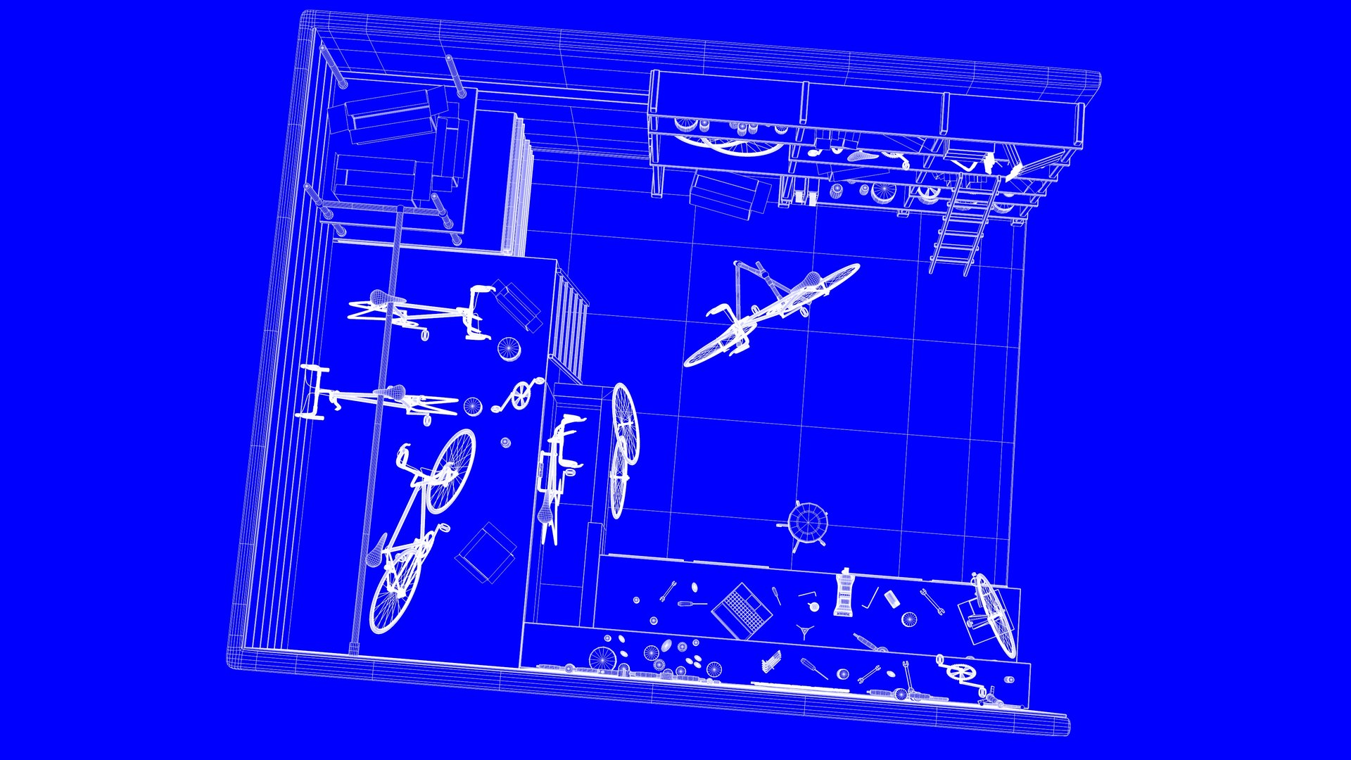 3D Bicycle Service Workshop - TurboSquid 2026675