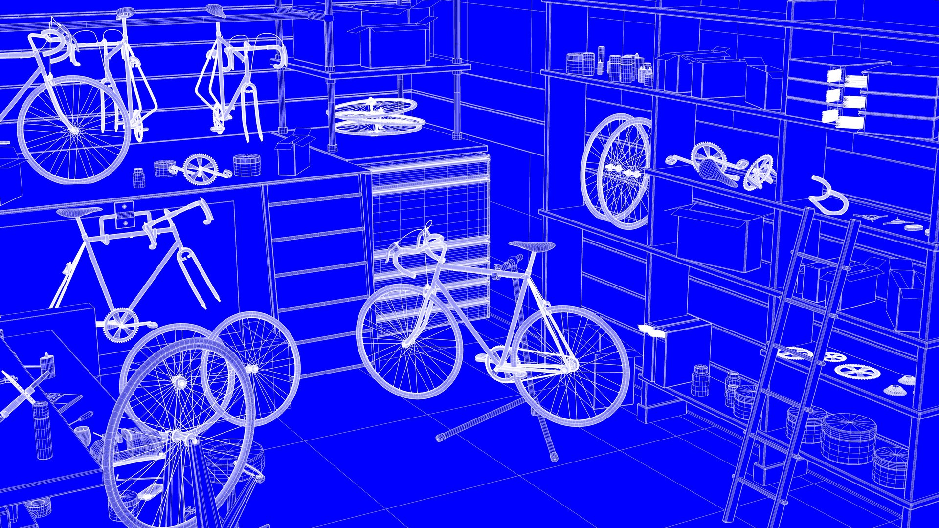 3D Bicycle Service Workshop - TurboSquid 2026675
