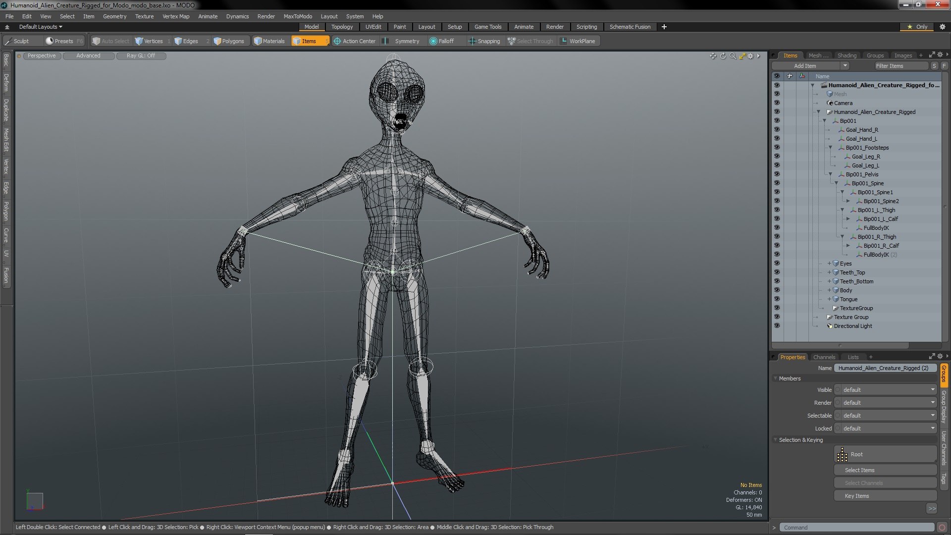 Humanoid Alien Creature Rigged For Modo 3D Model - TurboSquid 2018591