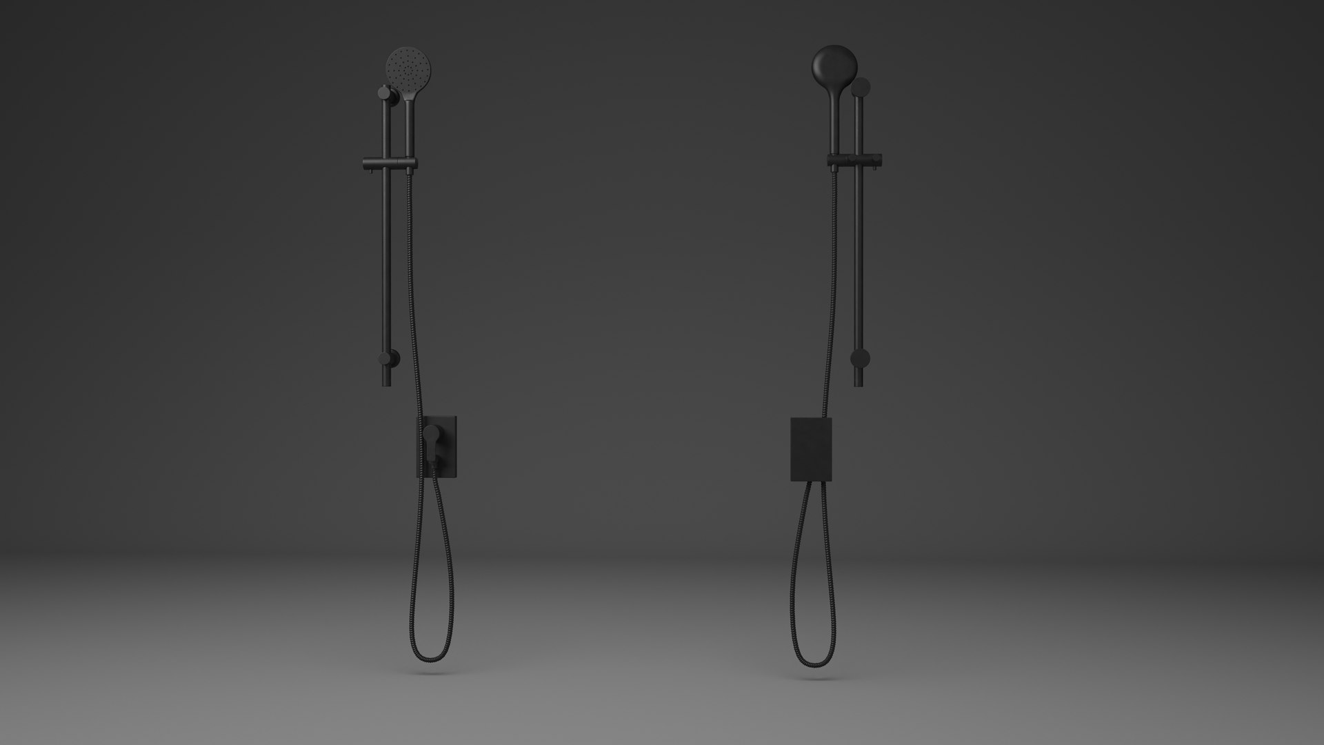 Handheld Shower System Black 3D Model - TurboSquid 2089892