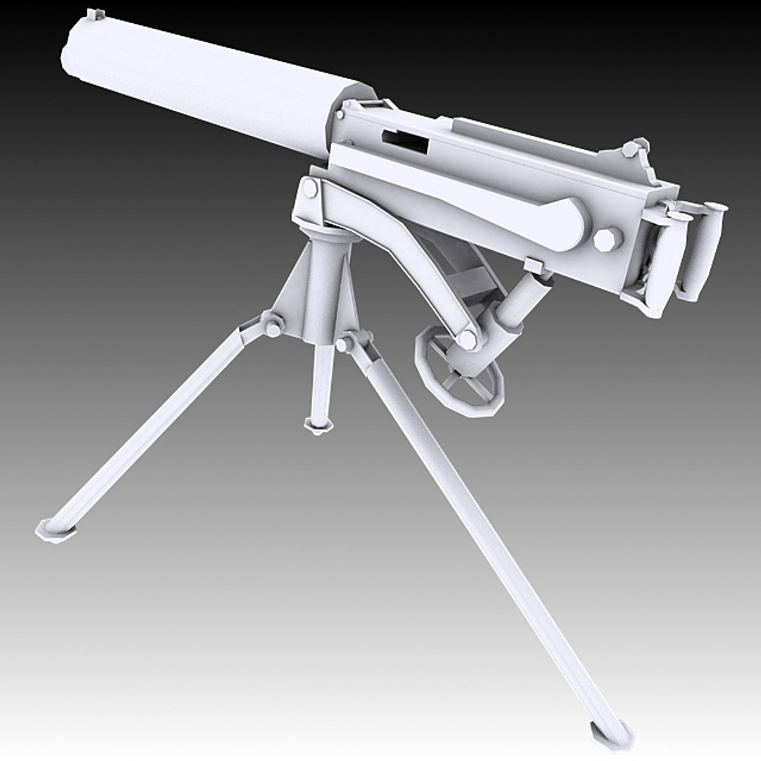3D Vickers Machine Gun - TurboSquid 1301076