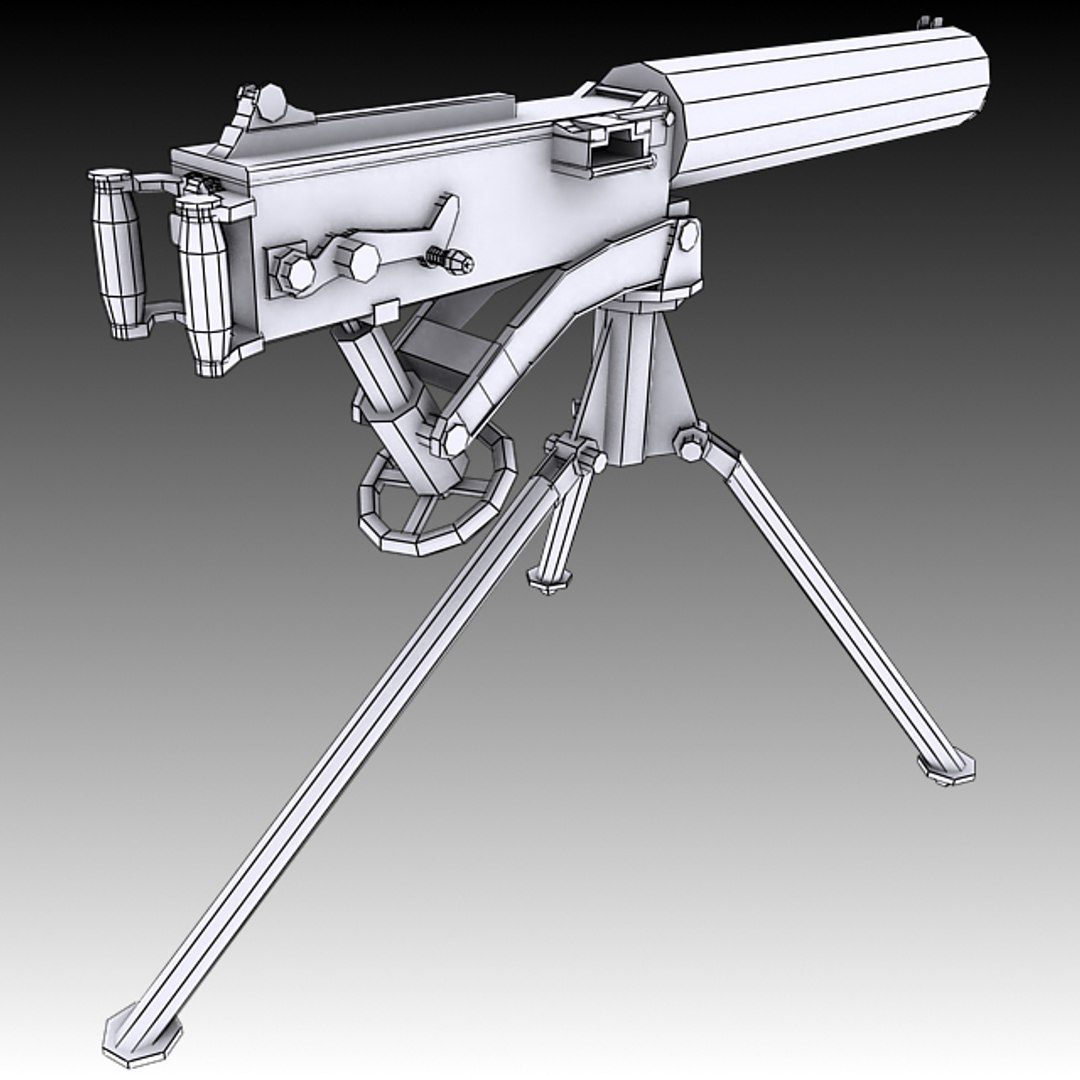 3D Vickers Machine Gun - TurboSquid 1301076