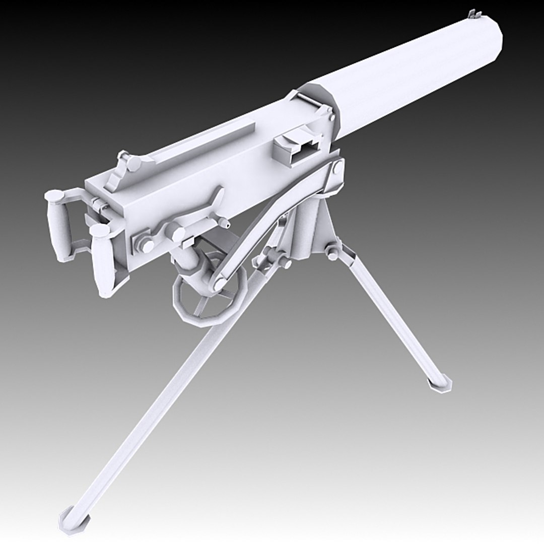 3D Vickers Machine Gun - TurboSquid 1301076