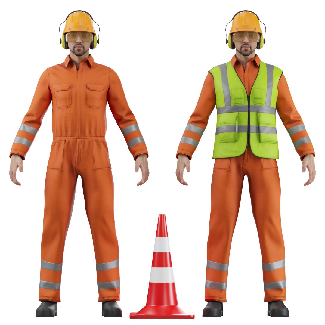 Road Worker 3D Model - TurboSquid 1715306