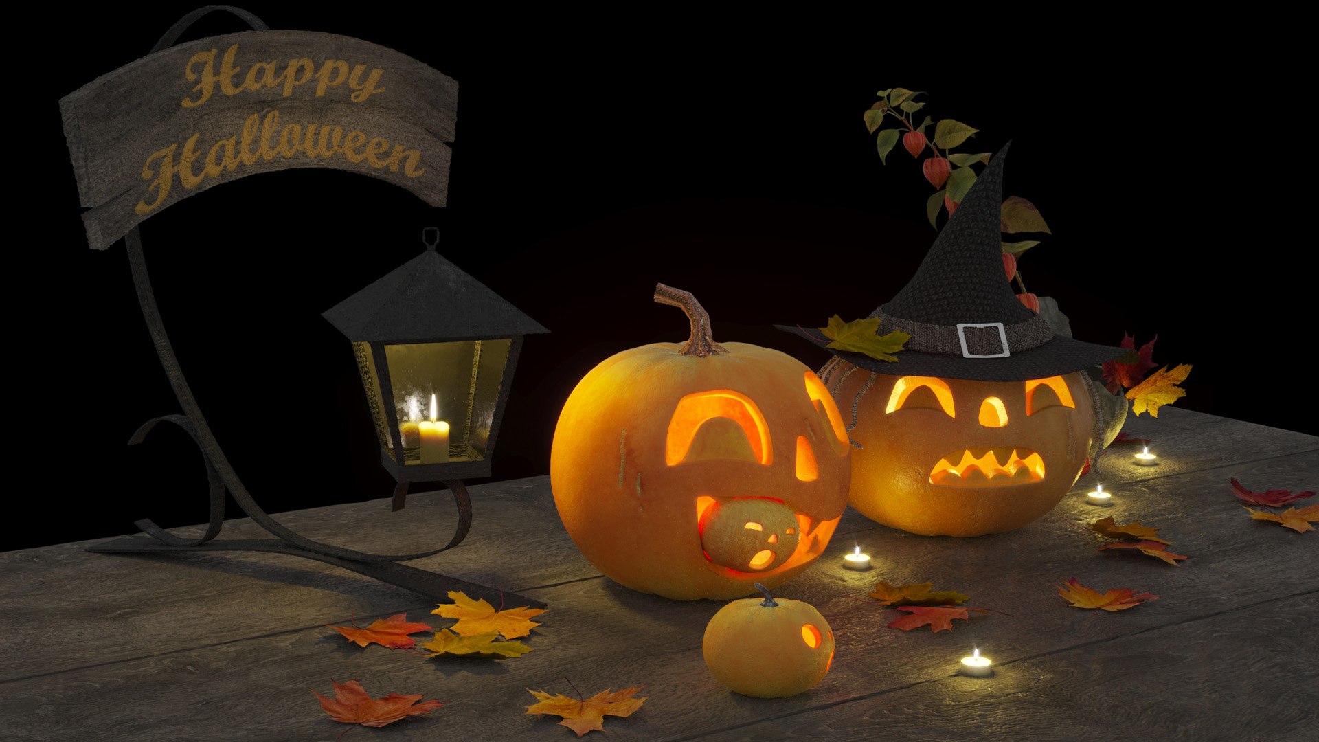 3D Halloween Happy Model - TurboSquid 1641986