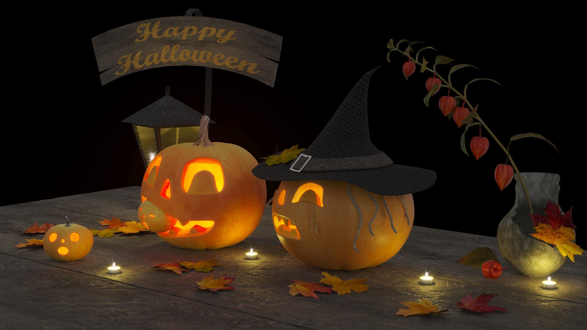 3D Halloween Happy Model - TurboSquid 1641986