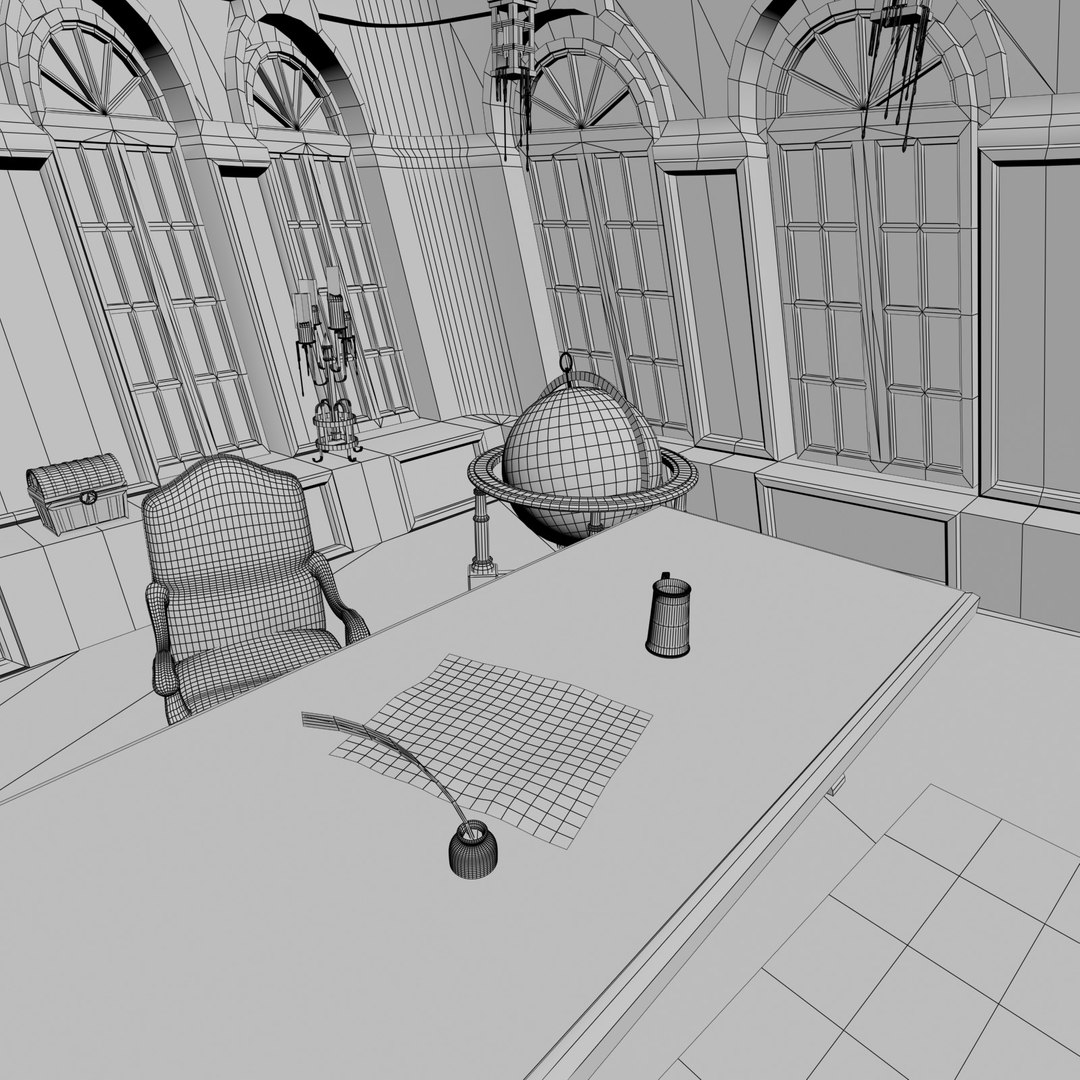 3d Model Pirate Captain S Galley