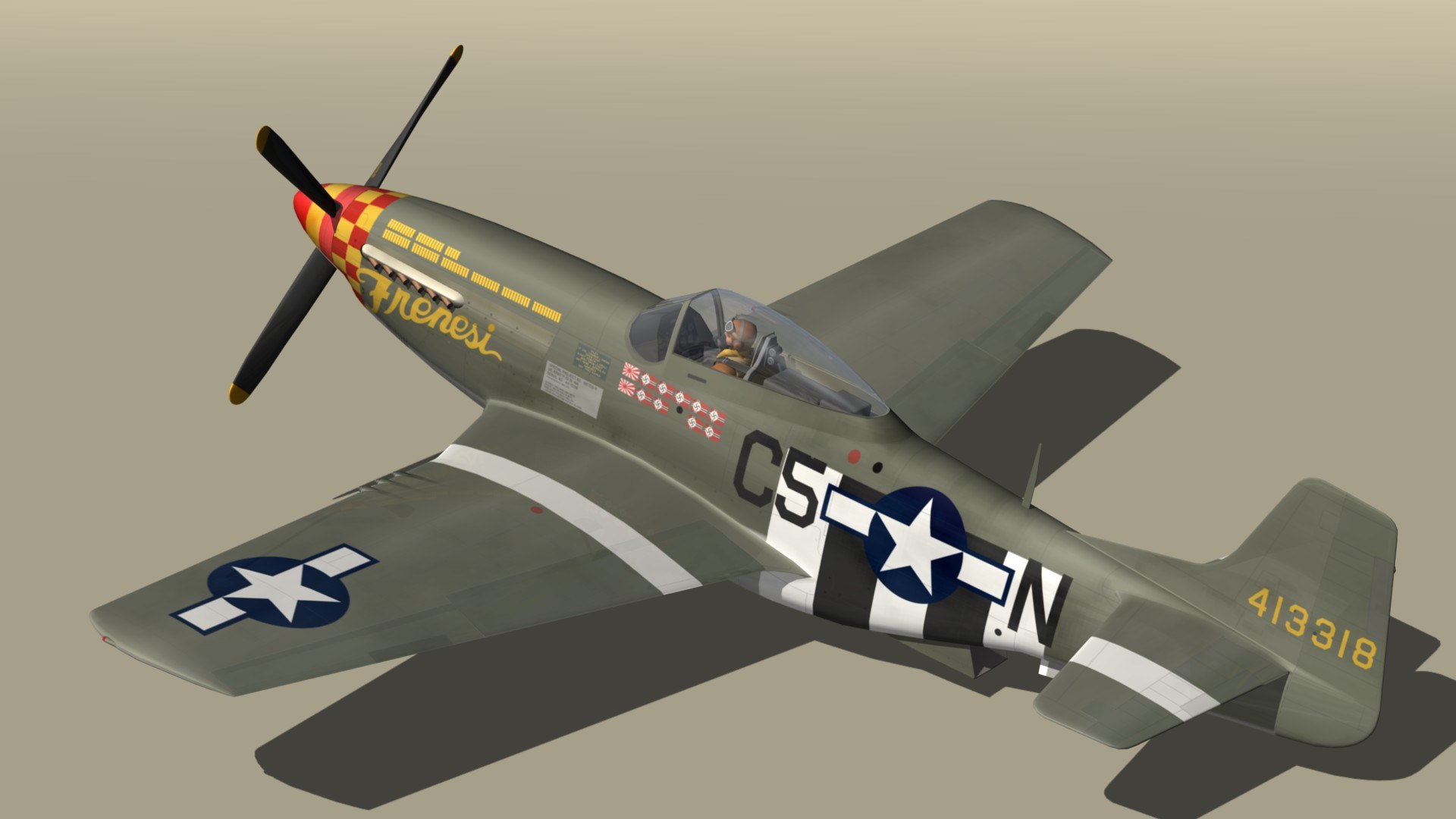 P51 Mustang Frenesi 3D model - TurboSquid 2012884