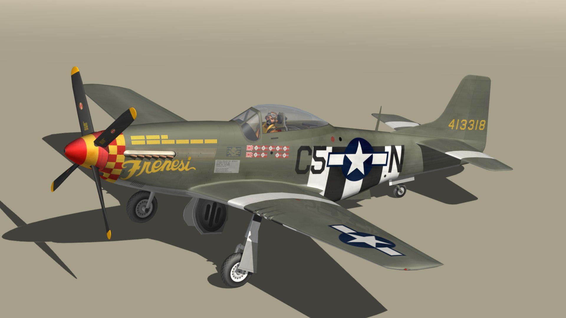 P51 Mustang Frenesi 3D model - TurboSquid 2012884
