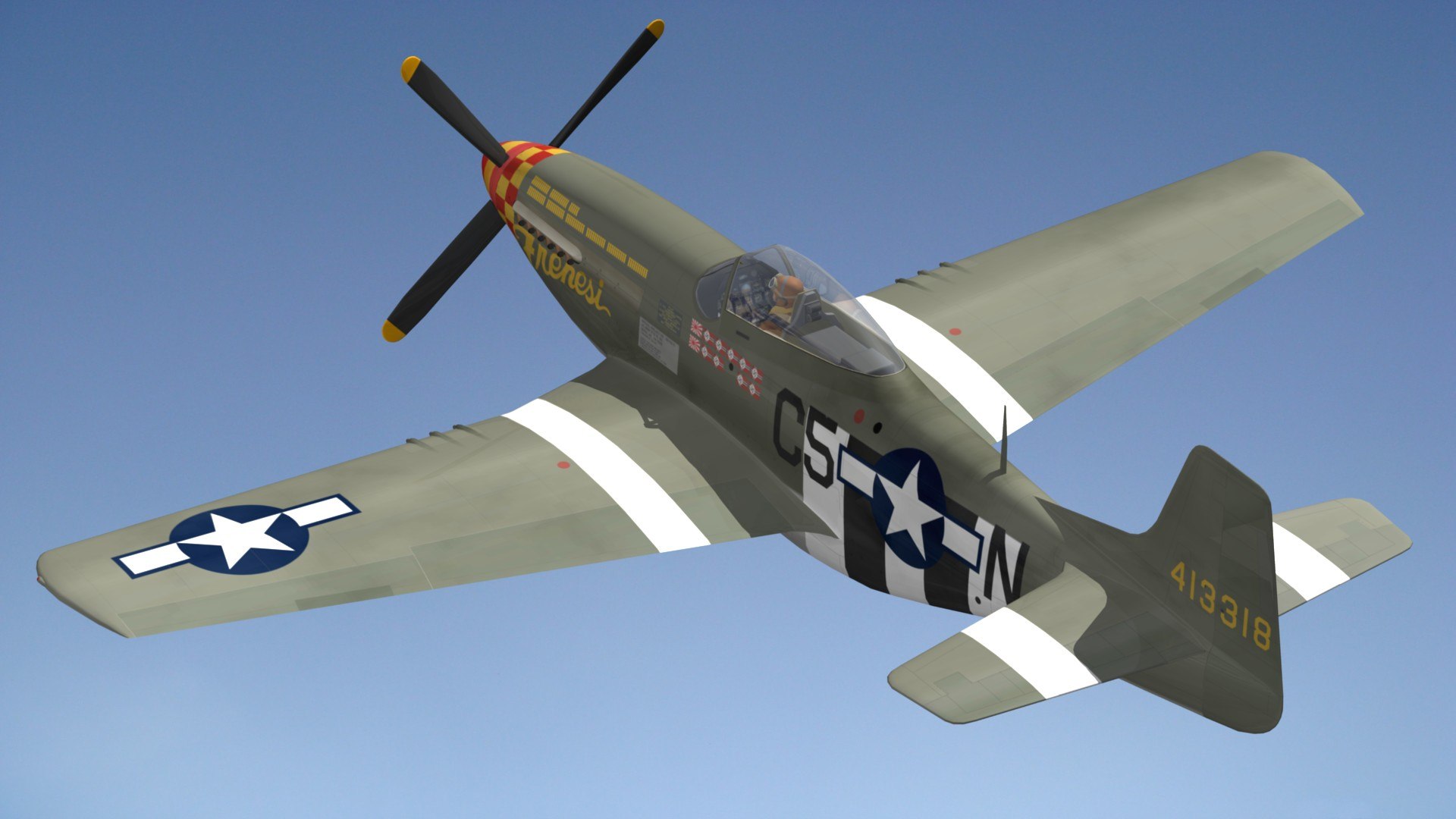 P51 Mustang Frenesi 3D Model - TurboSquid 2012884