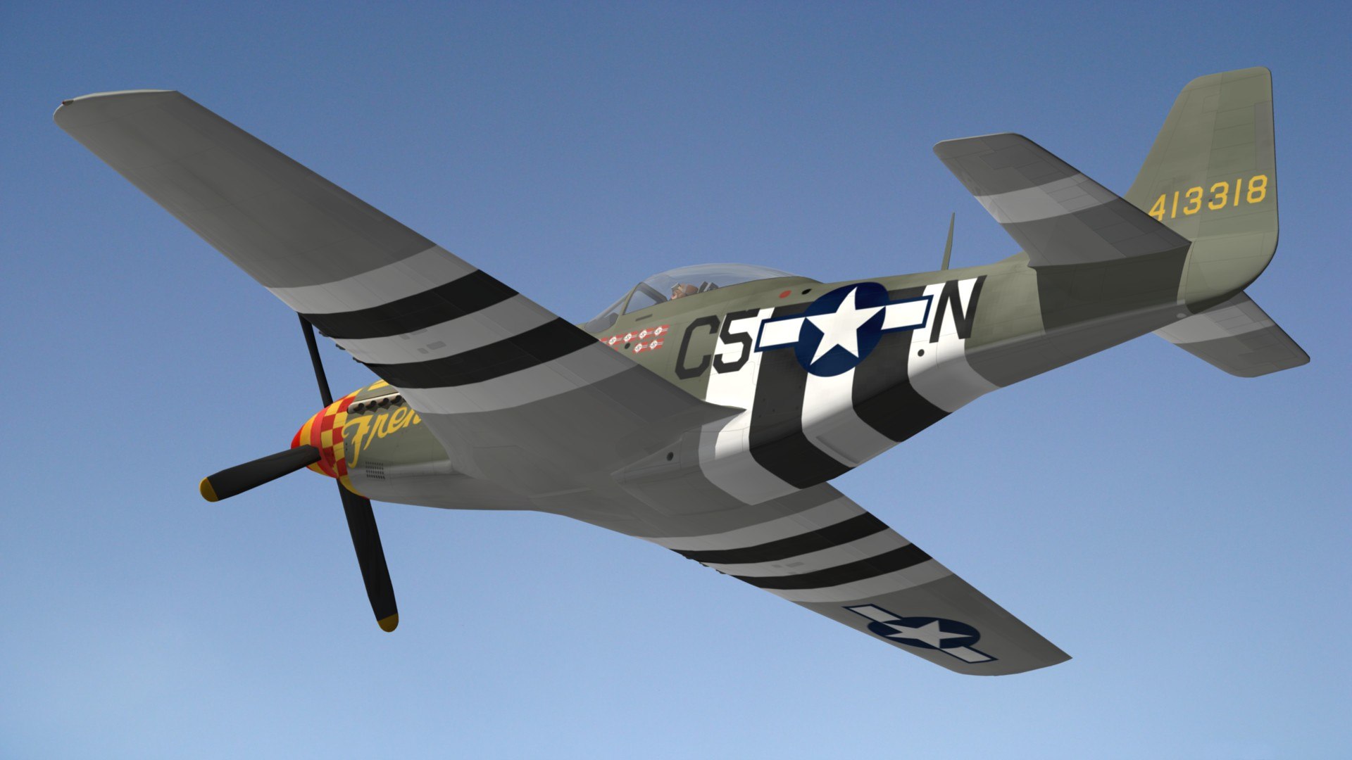 P51 Mustang Frenesi 3D Model - TurboSquid 2012884
