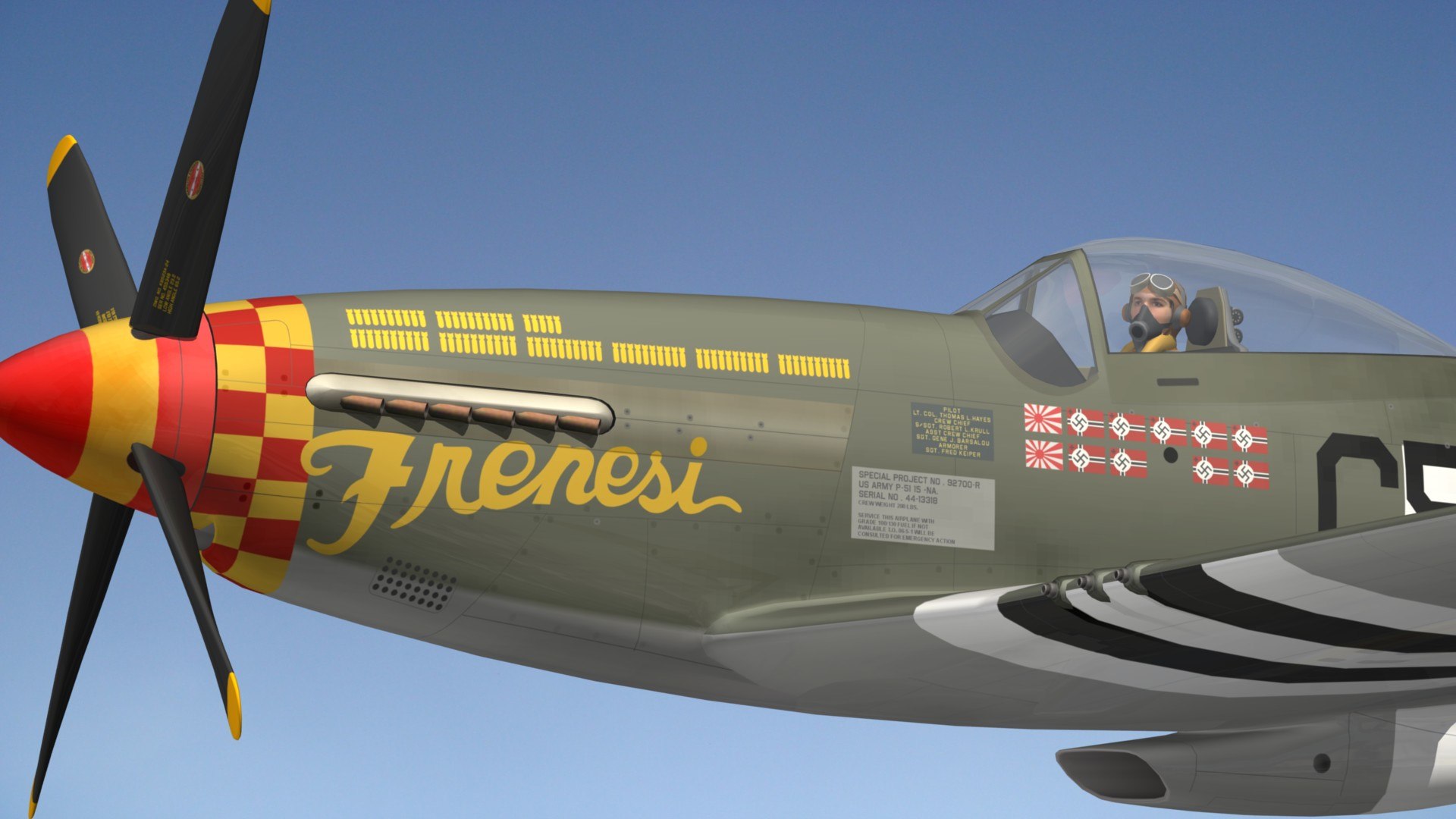 P51 Mustang Frenesi 3D Model - TurboSquid 2012884