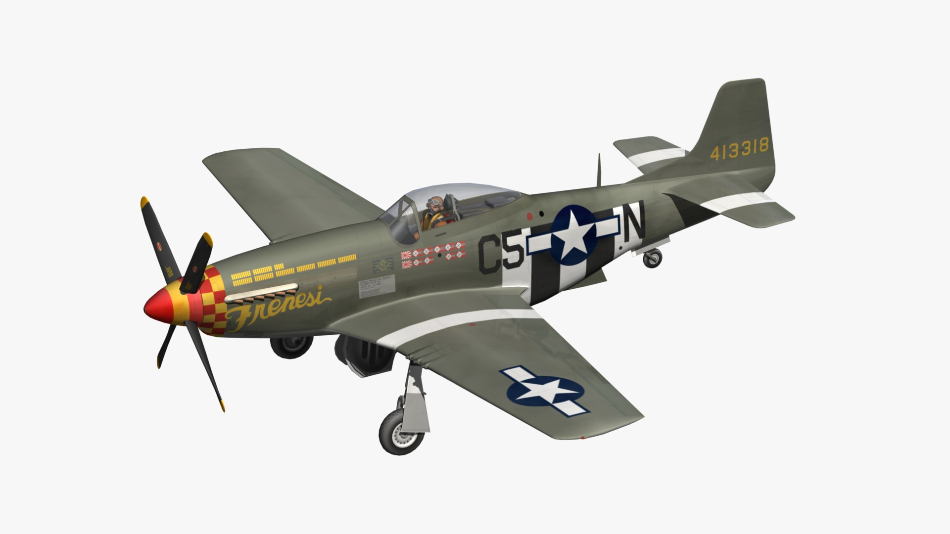 P51 Mustang Frenesi 3D model - TurboSquid 2012884
