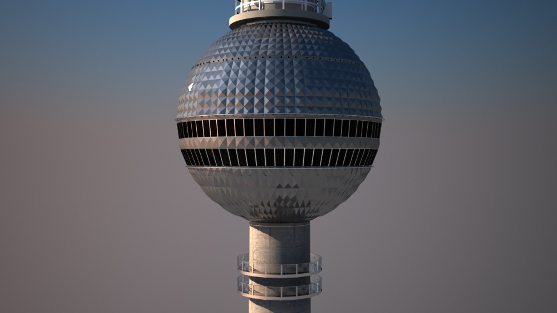 3d Tv Tower Berlin Model