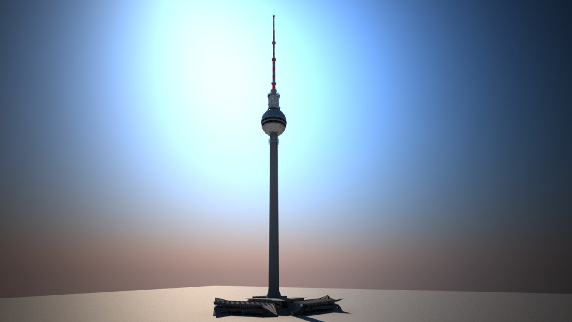 3d Tv Tower Berlin Model
