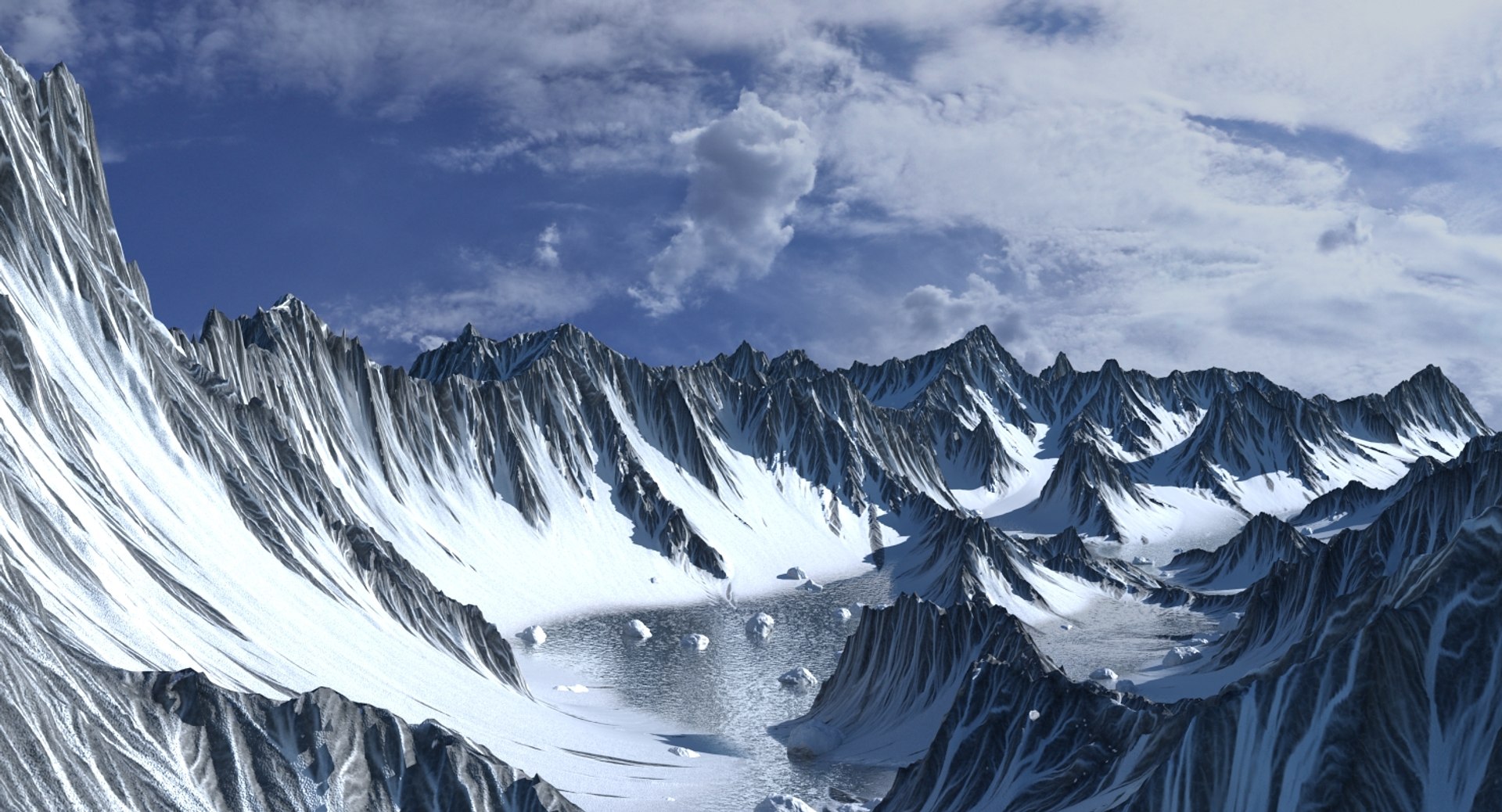 3D Mountain Terrain Model - TurboSquid 1382050