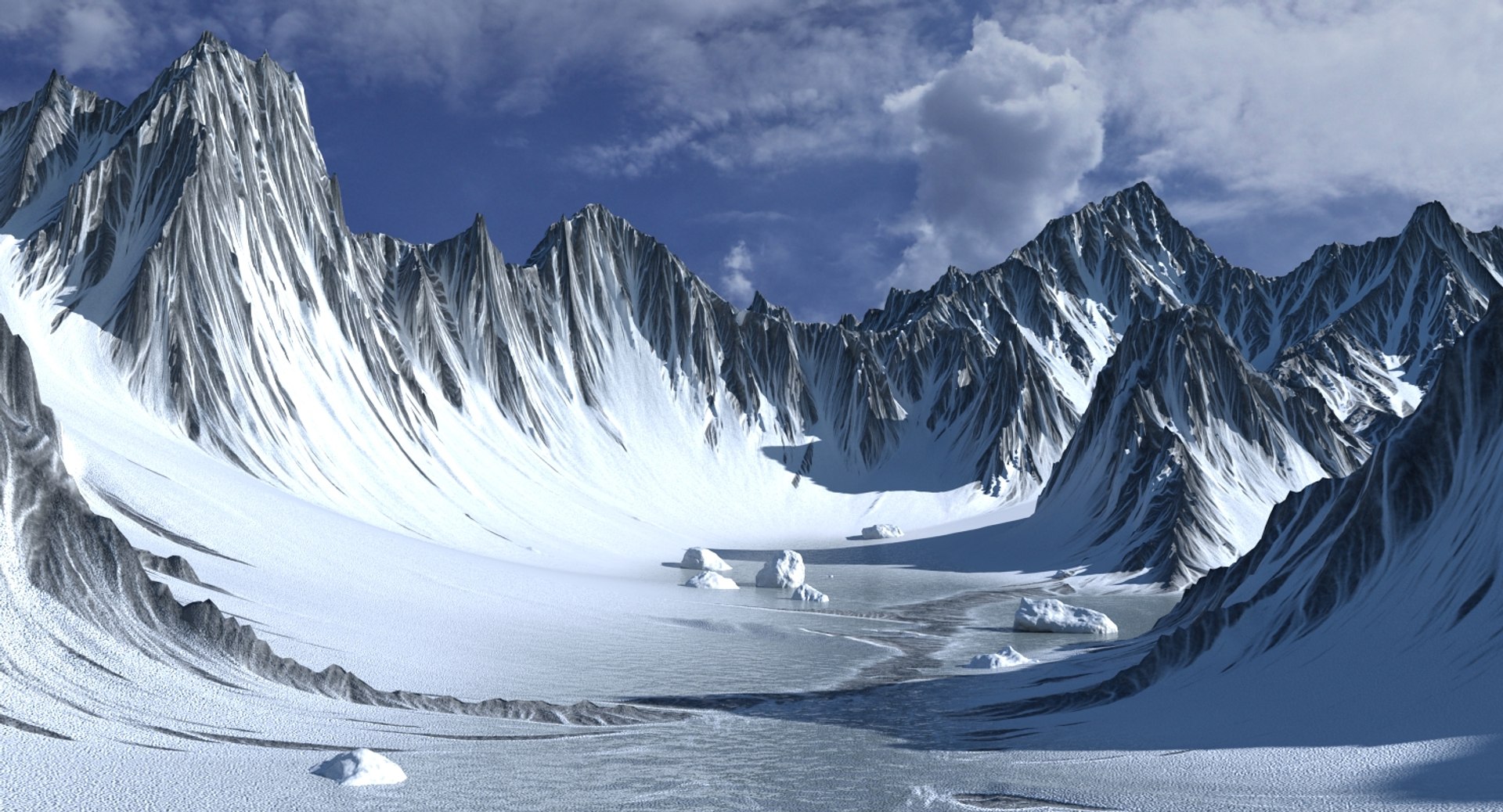 3D Mountain Terrain Model - TurboSquid 1382050