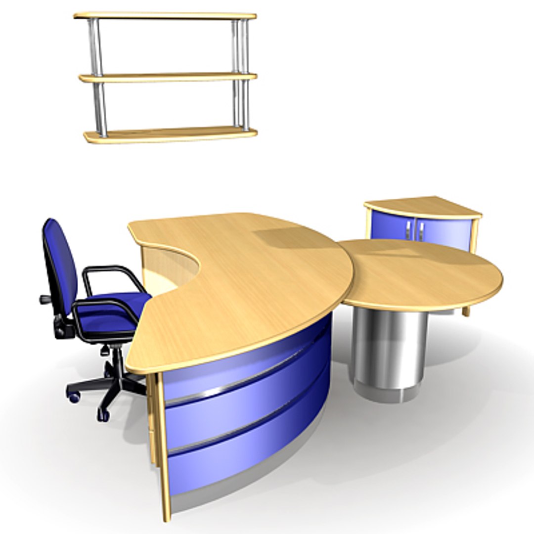 3ds max reception desks office