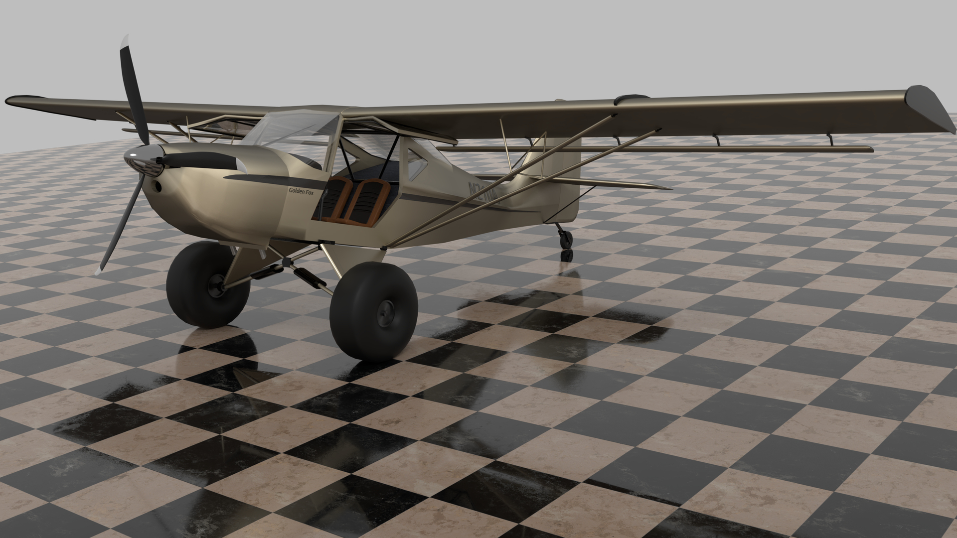 Kitfox aircraft golden fox 3D - TurboSquid 1659873