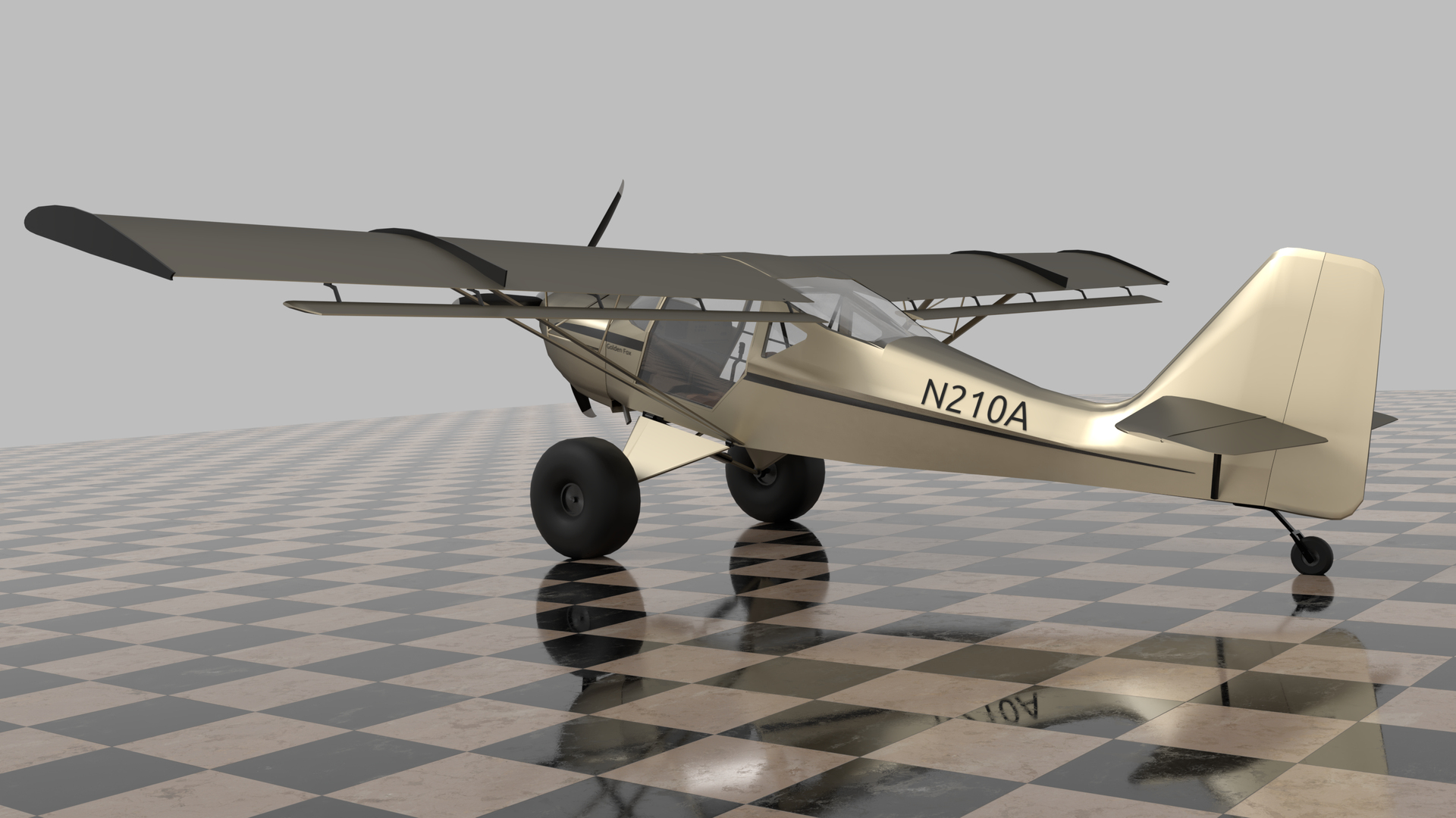 Kitfox aircraft golden fox 3D - TurboSquid 1659873