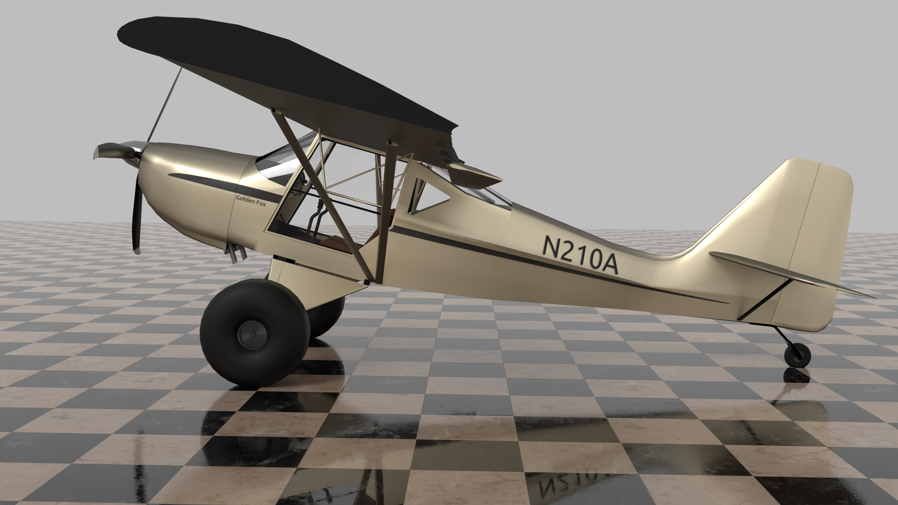 Kitfox aircraft golden fox 3D - TurboSquid 1659873
