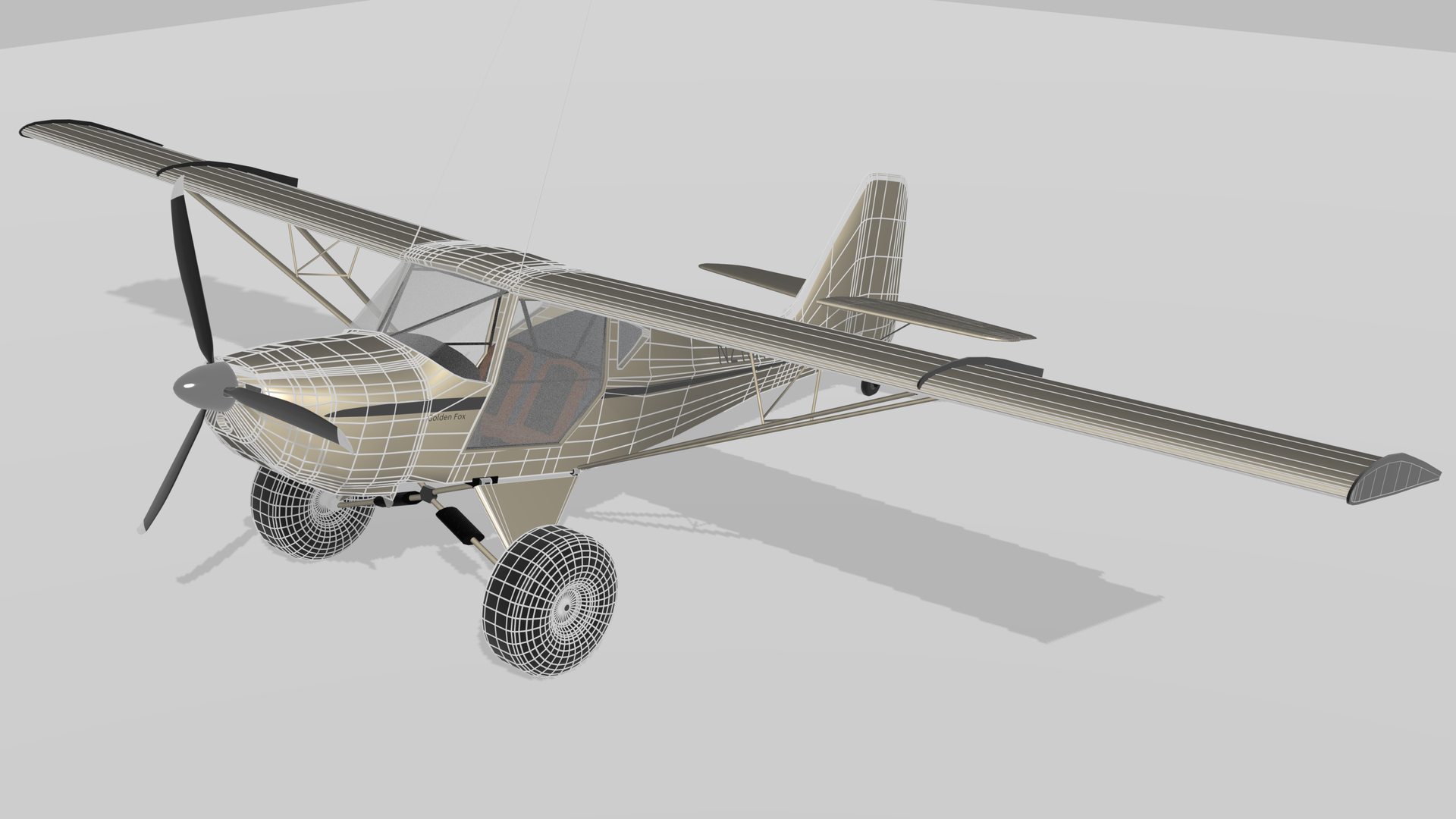 Kitfox aircraft golden fox 3D - TurboSquid 1659873