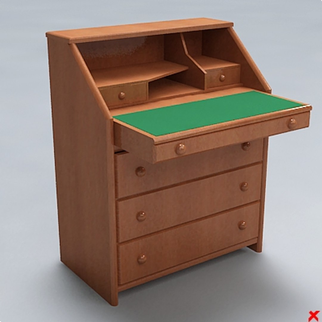 3d desk furniture table model