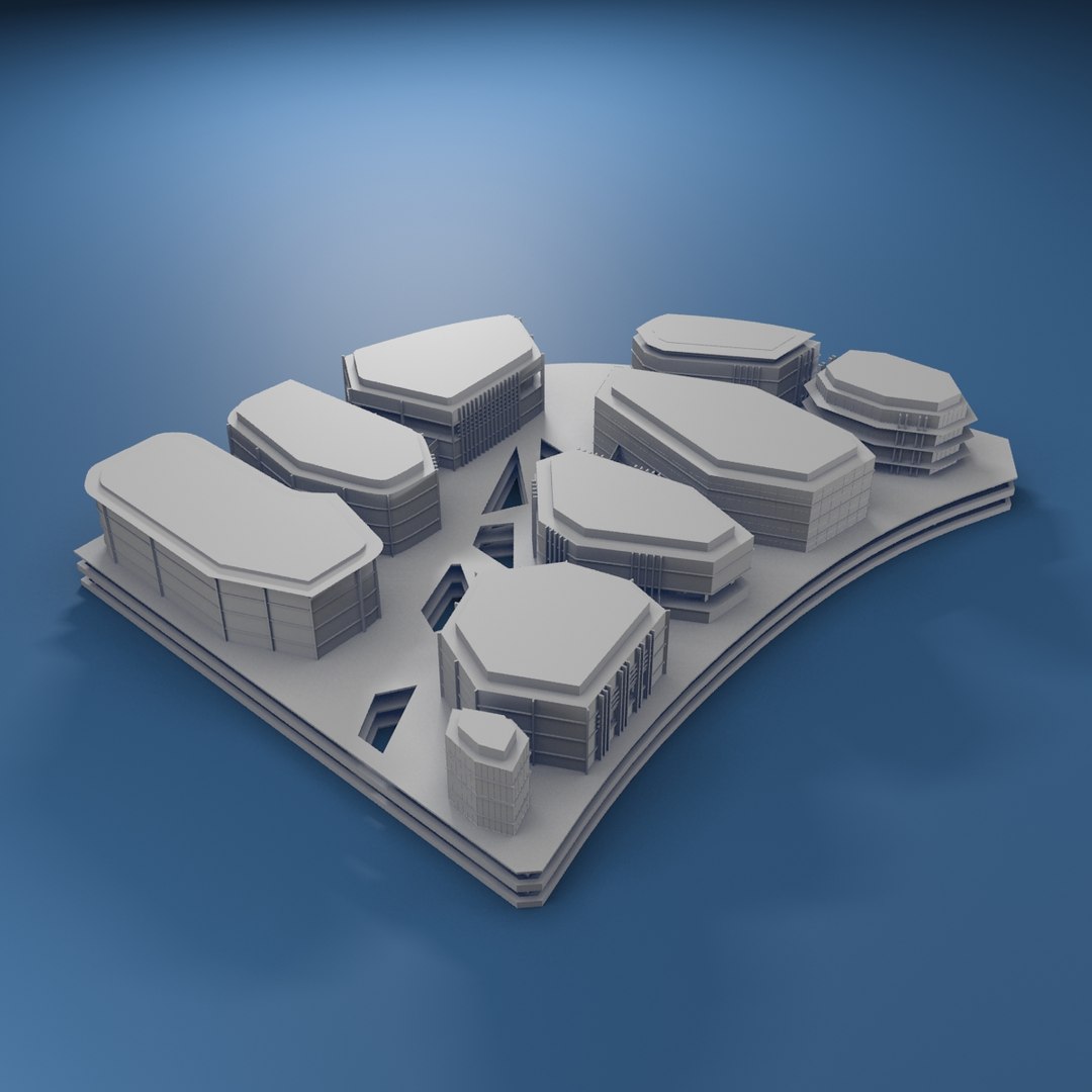 Generic Cluster Buildings 3d Max