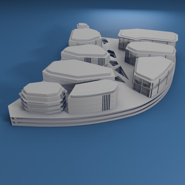generic cluster buildings 3d max