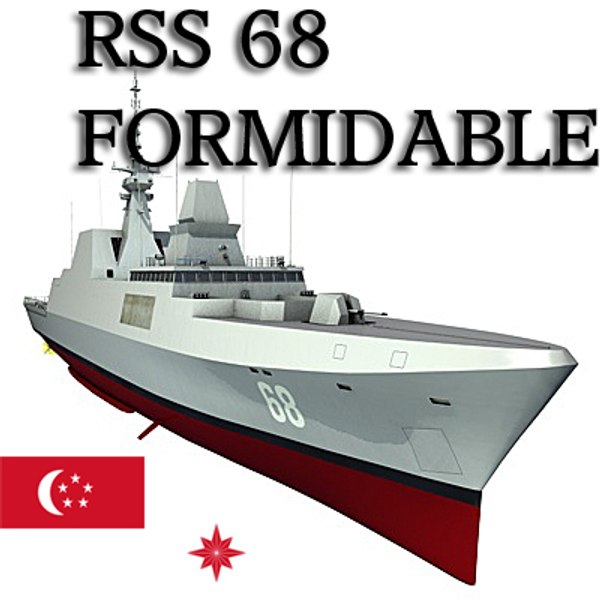 formidable class frigates singapore 3d model