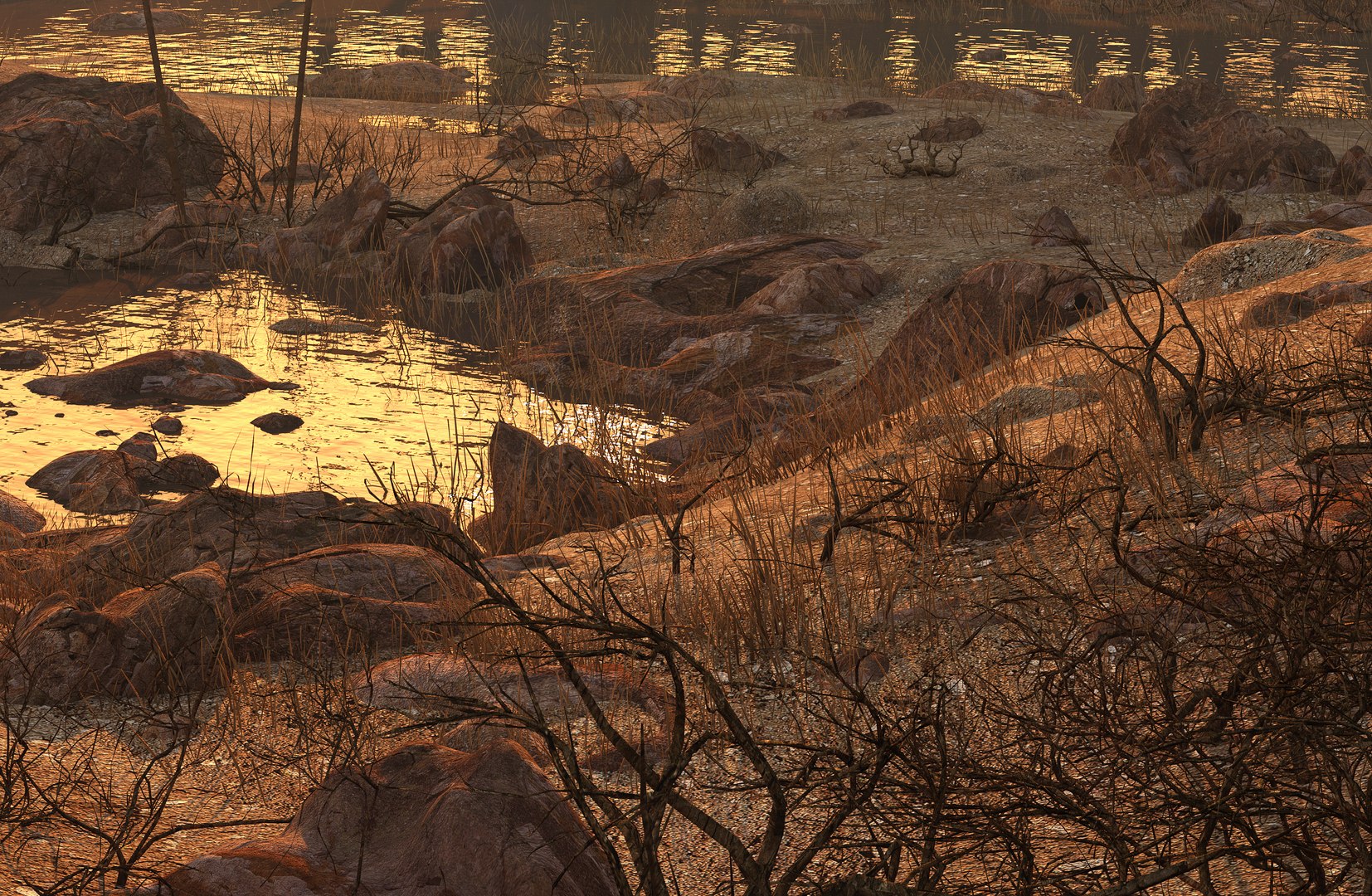 3D Desert Water Wood House Model - TurboSquid 1767236