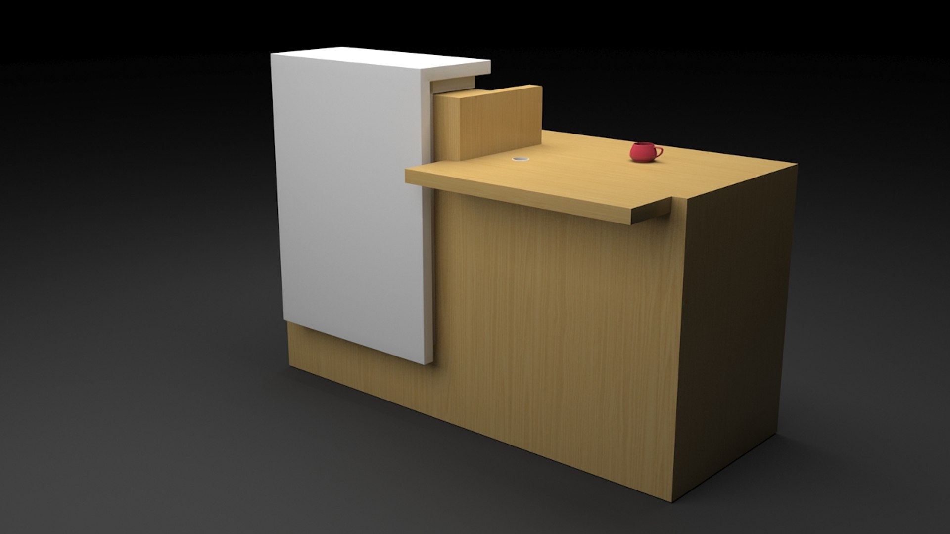 3D Reception Desk Grommet - TurboSquid 1243908