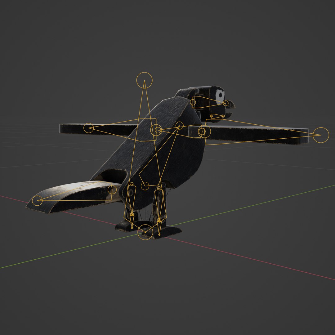 3D Wooden Toy Raven - TurboSquid 2291818