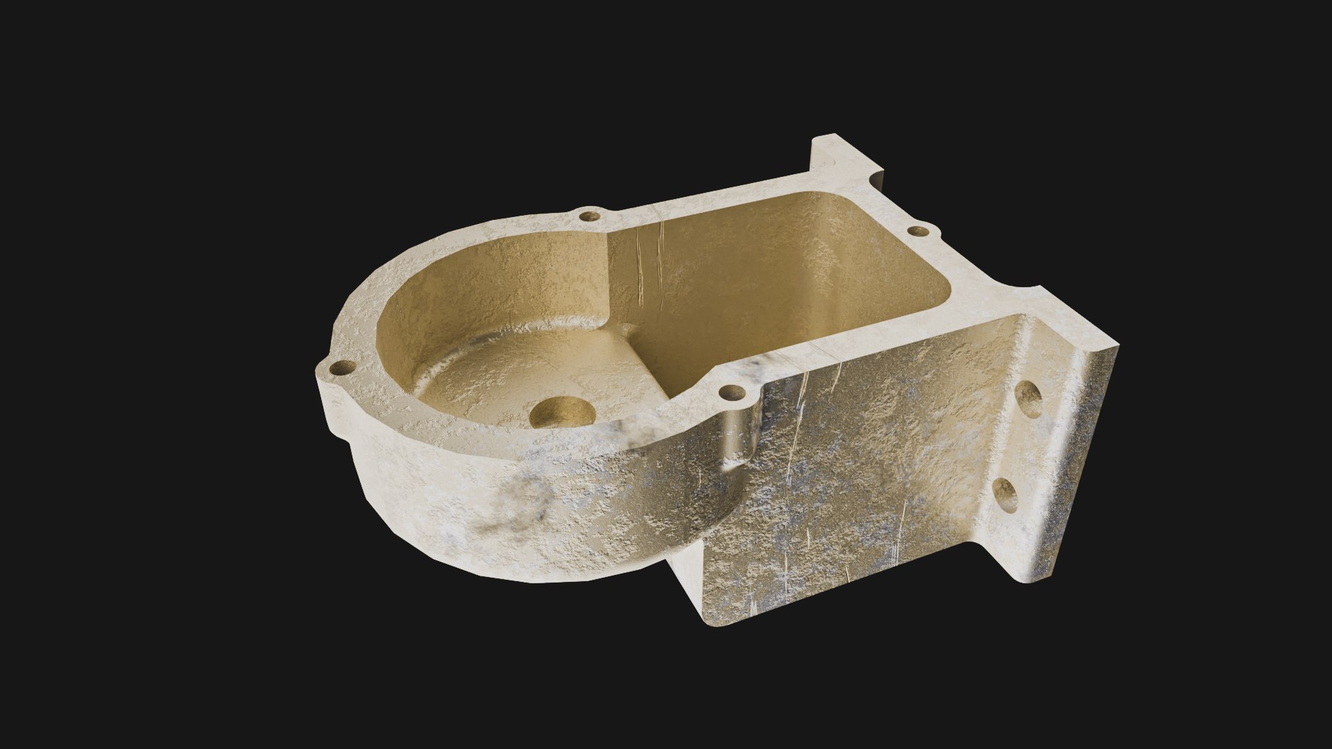 3D model Building Blocks Kit Casted Parts Hard Surface SILVER V8 ...