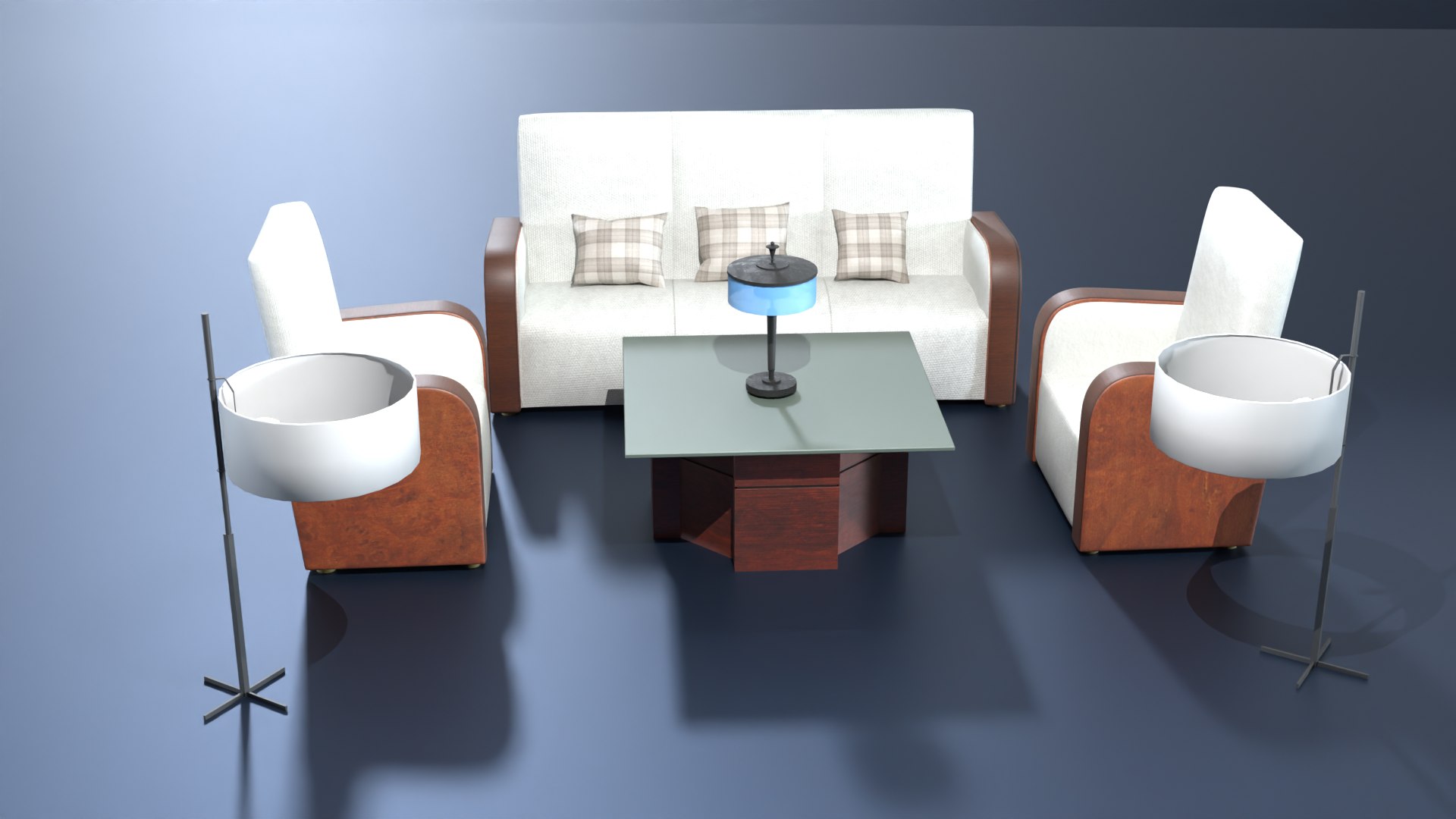 3D Modern Sofa Set 3D Model - TurboSquid 2290881