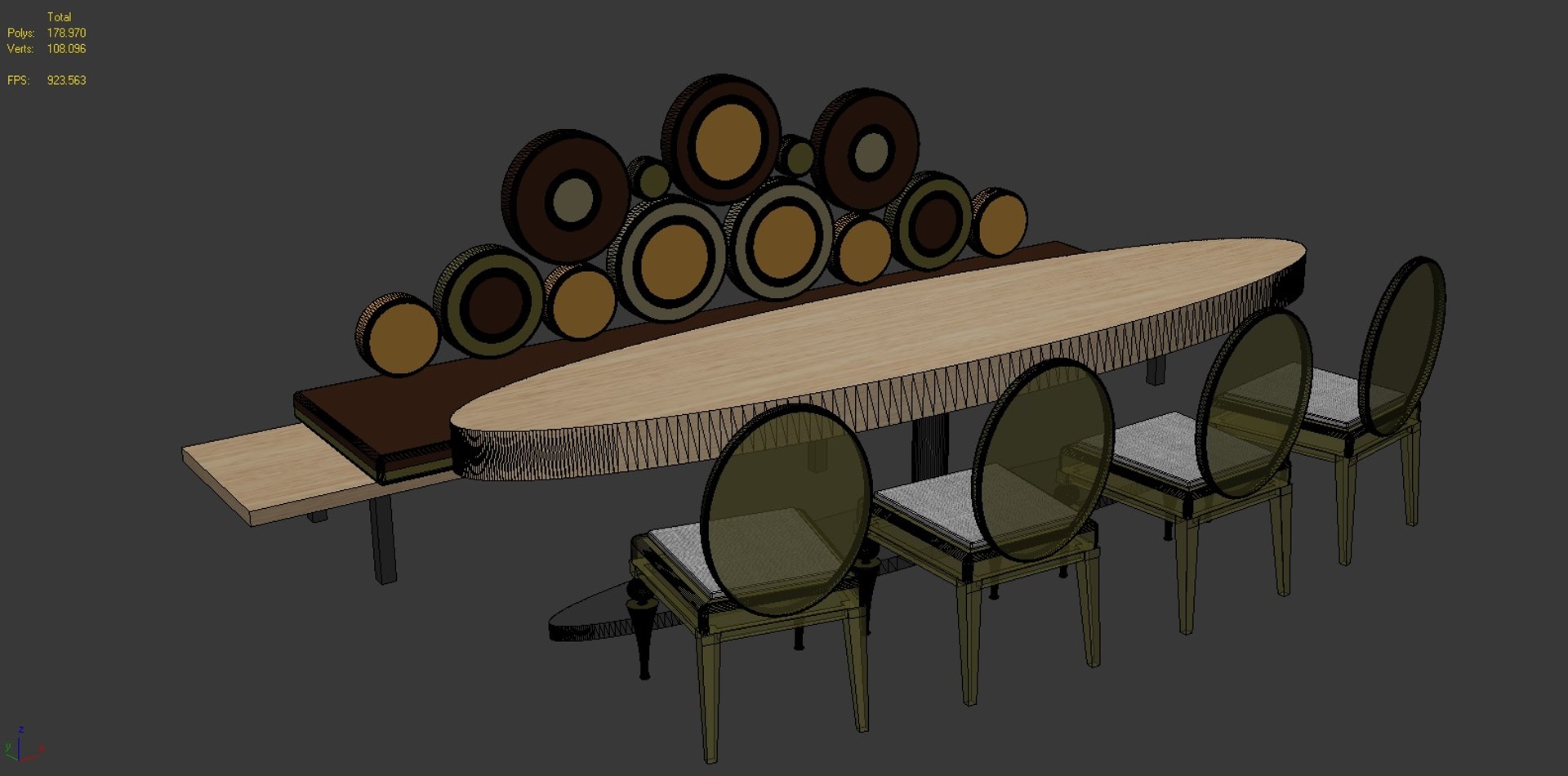 Restaurant Dinner Set 3d Max