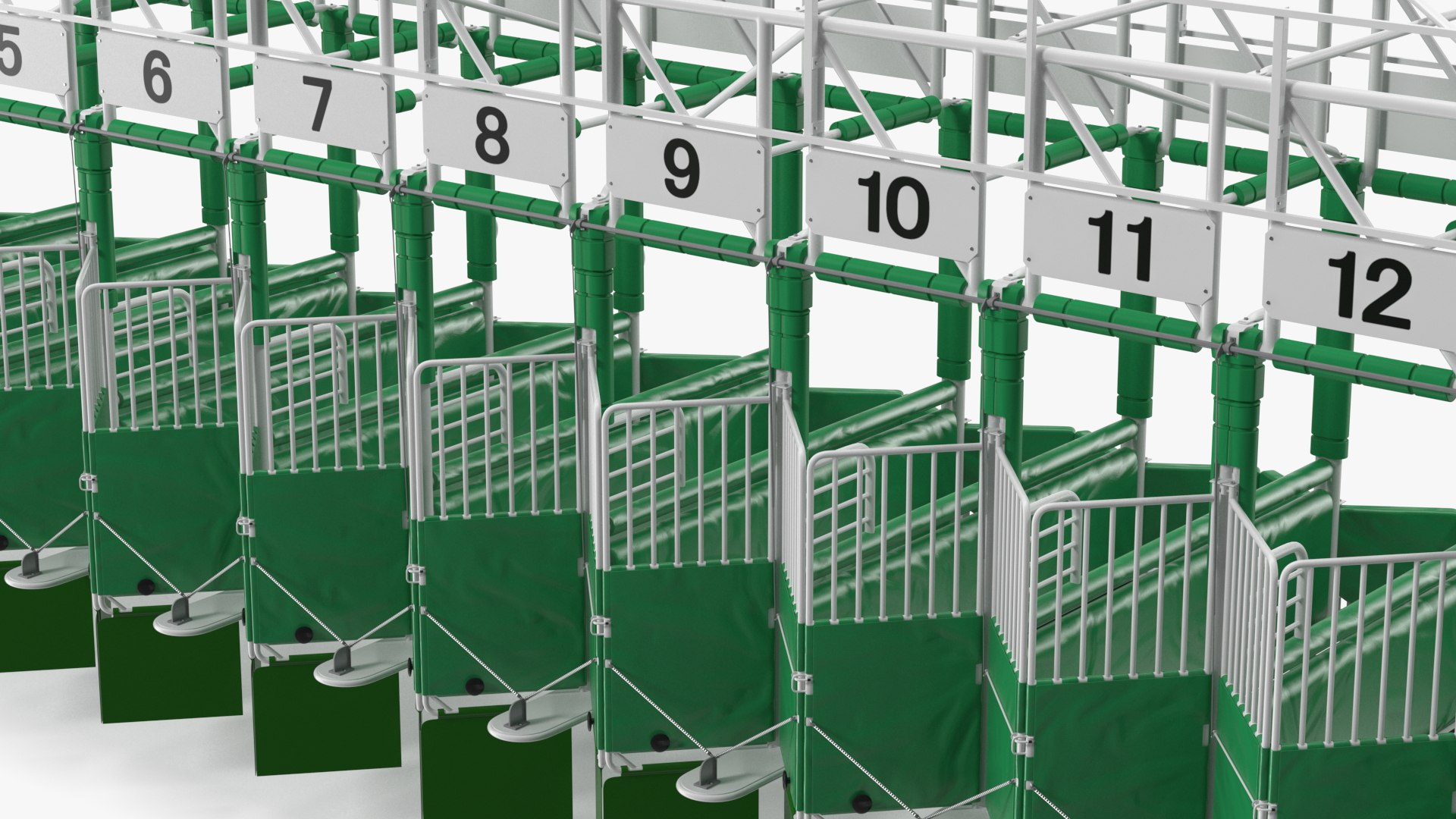 Horse Racing Starting Stalls 14 Places 3D Model - TurboSquid 2029523