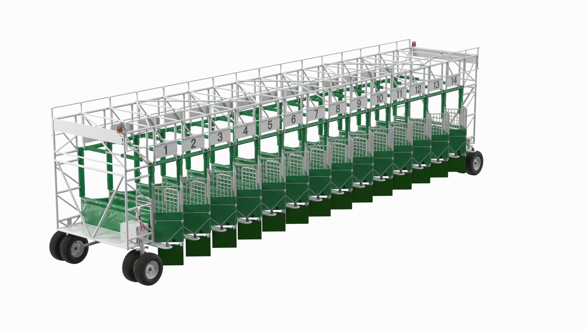 Horse Racing Starting Stalls 14 Places 3D Model - TurboSquid 2029523