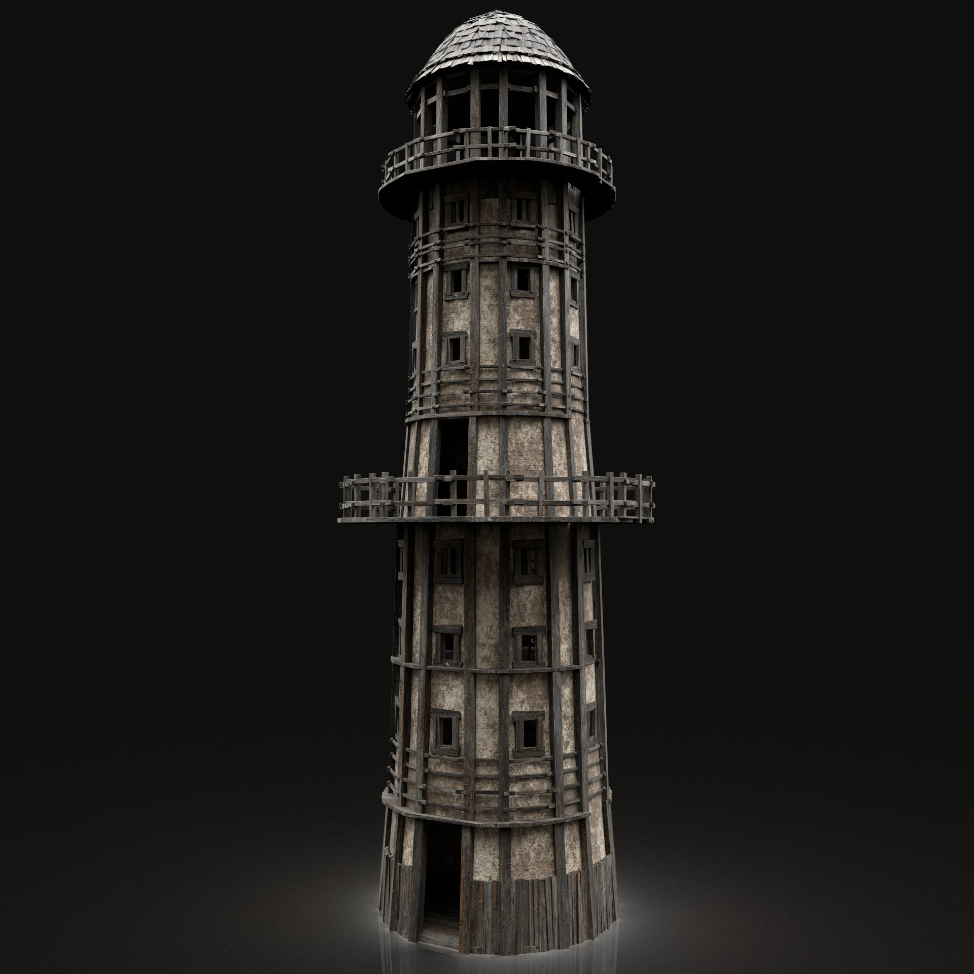 3D lighthouse tower medieval model - TurboSquid 1688593