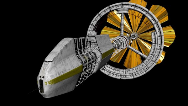 3d concept solar sail ship