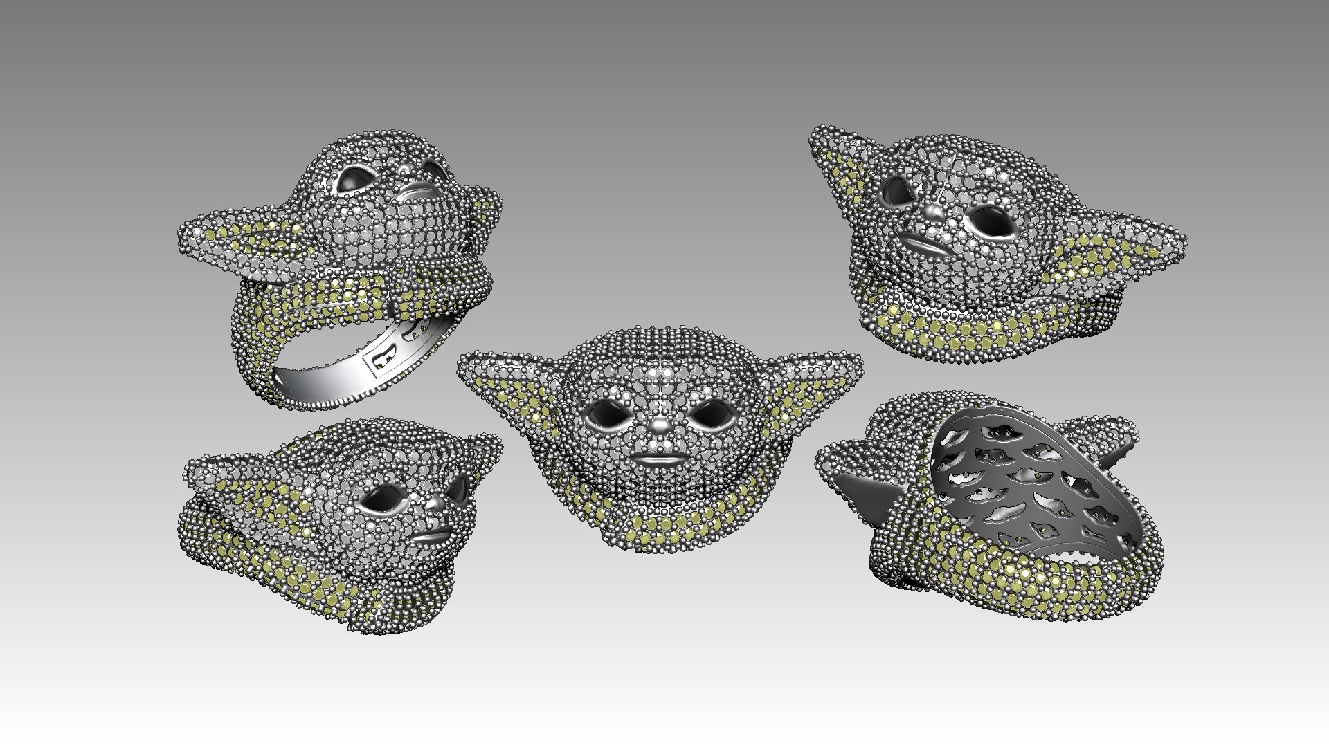 Baby Yoda Ring 3D - TurboSquid 1663812